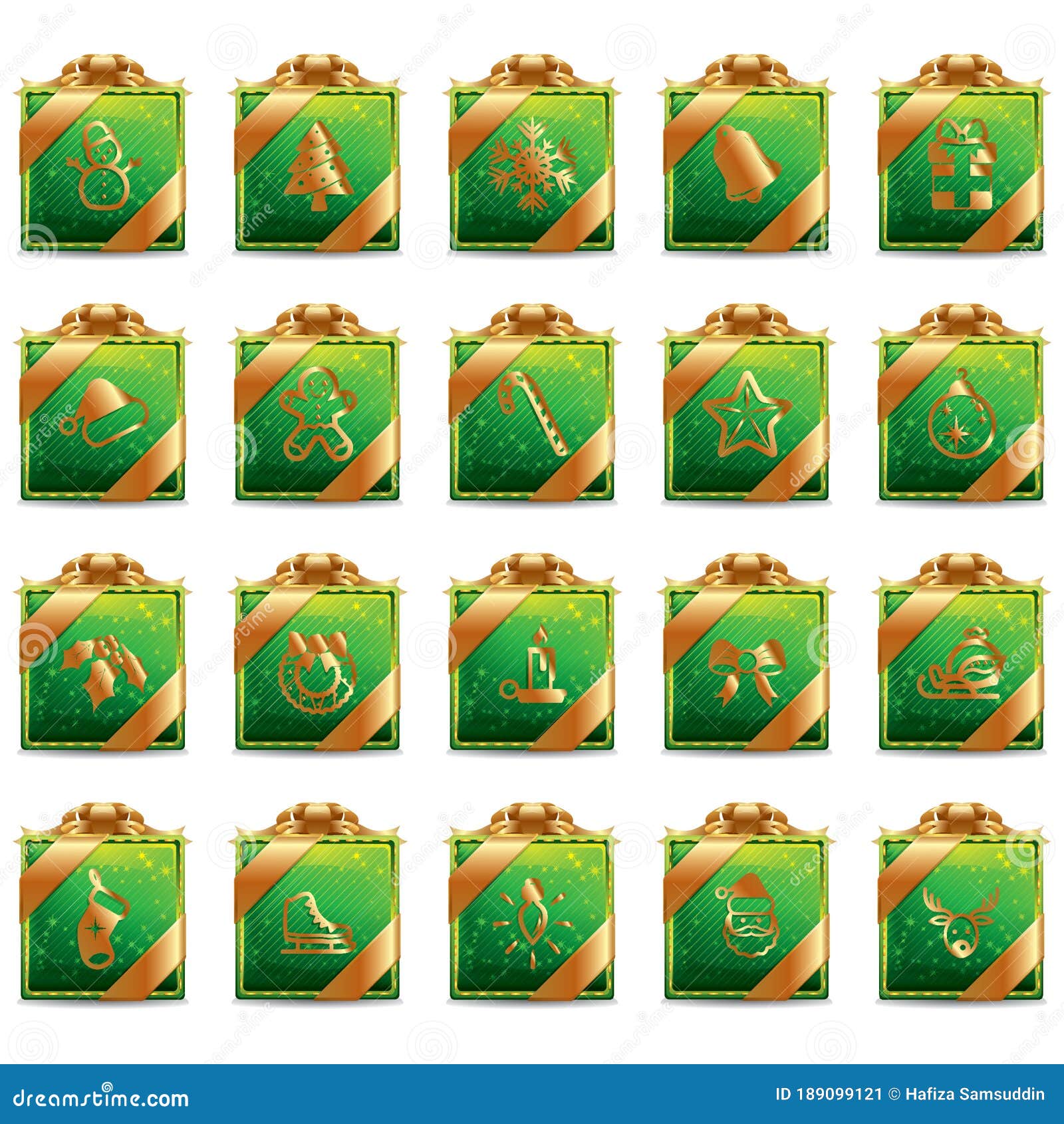 Gift Box Buttons. Vector Illustration Decorative Design Stock Vector ...