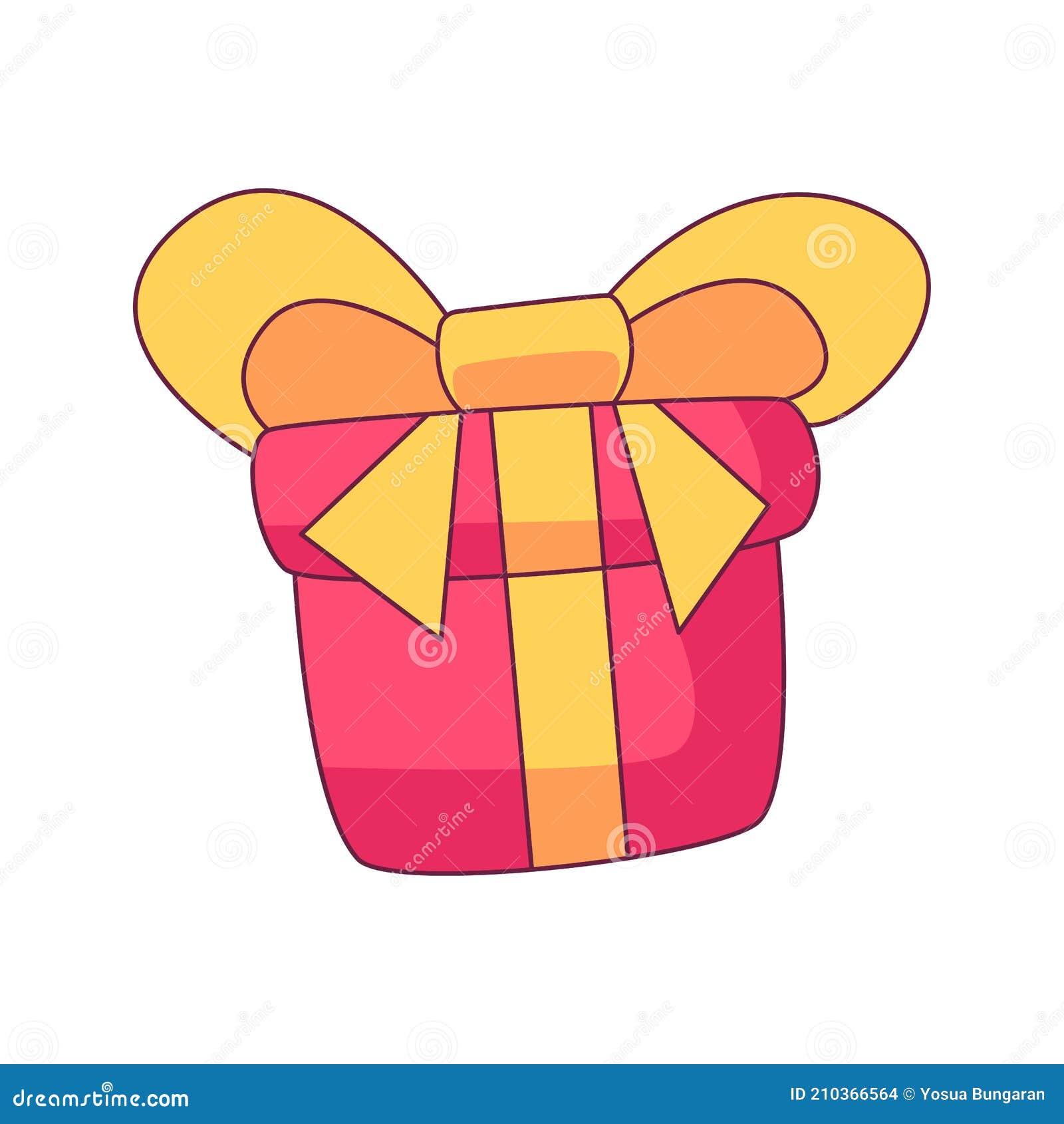 Gift Box Cartoon Doodle Hand Drawn Concept Vector Kawaii Illustration ...