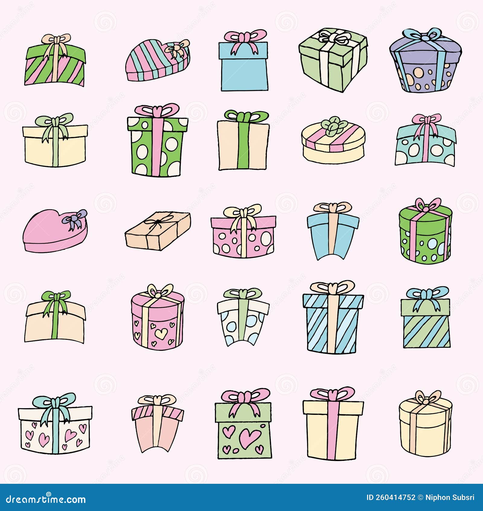 The Gift Box Cartoon Style for Celebration Concept Stock Illustration ...