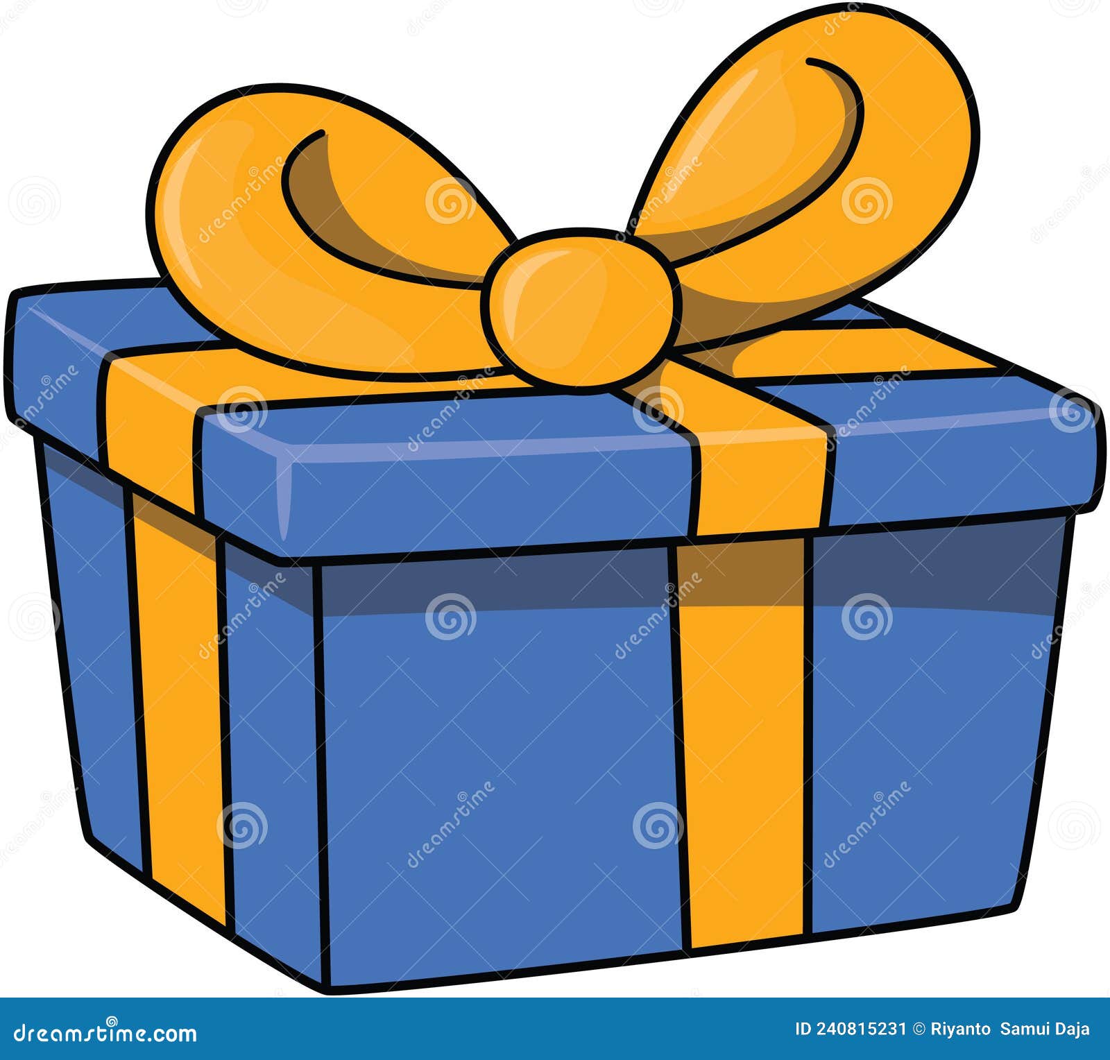 Gift Box Cartoon Vector Color Illustration Stock Vector - Illustration ...