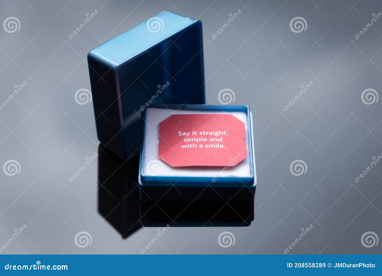 A Gift Box with a Catchy Motto Stock Image - Image of dice, business ...