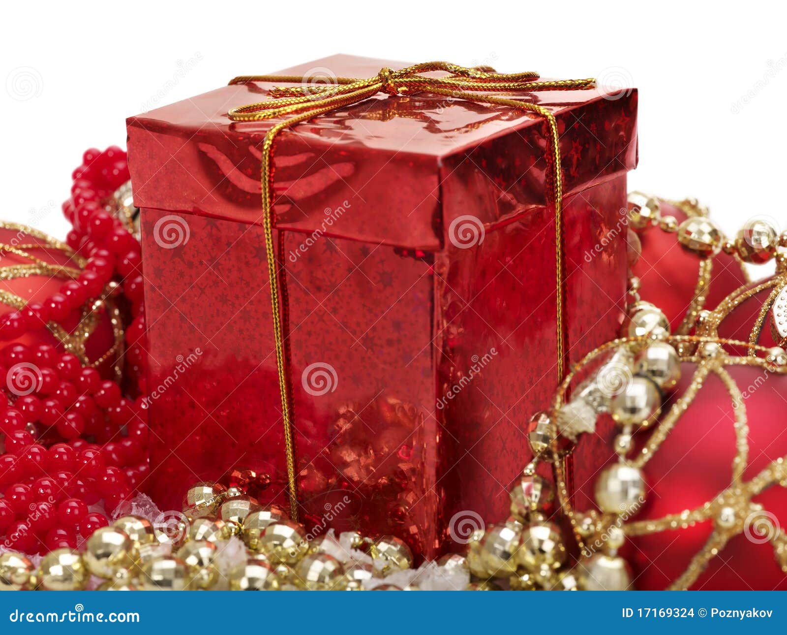 Gift Box and Christmas Ball. Stock Photo - Image of decor, abstract ...