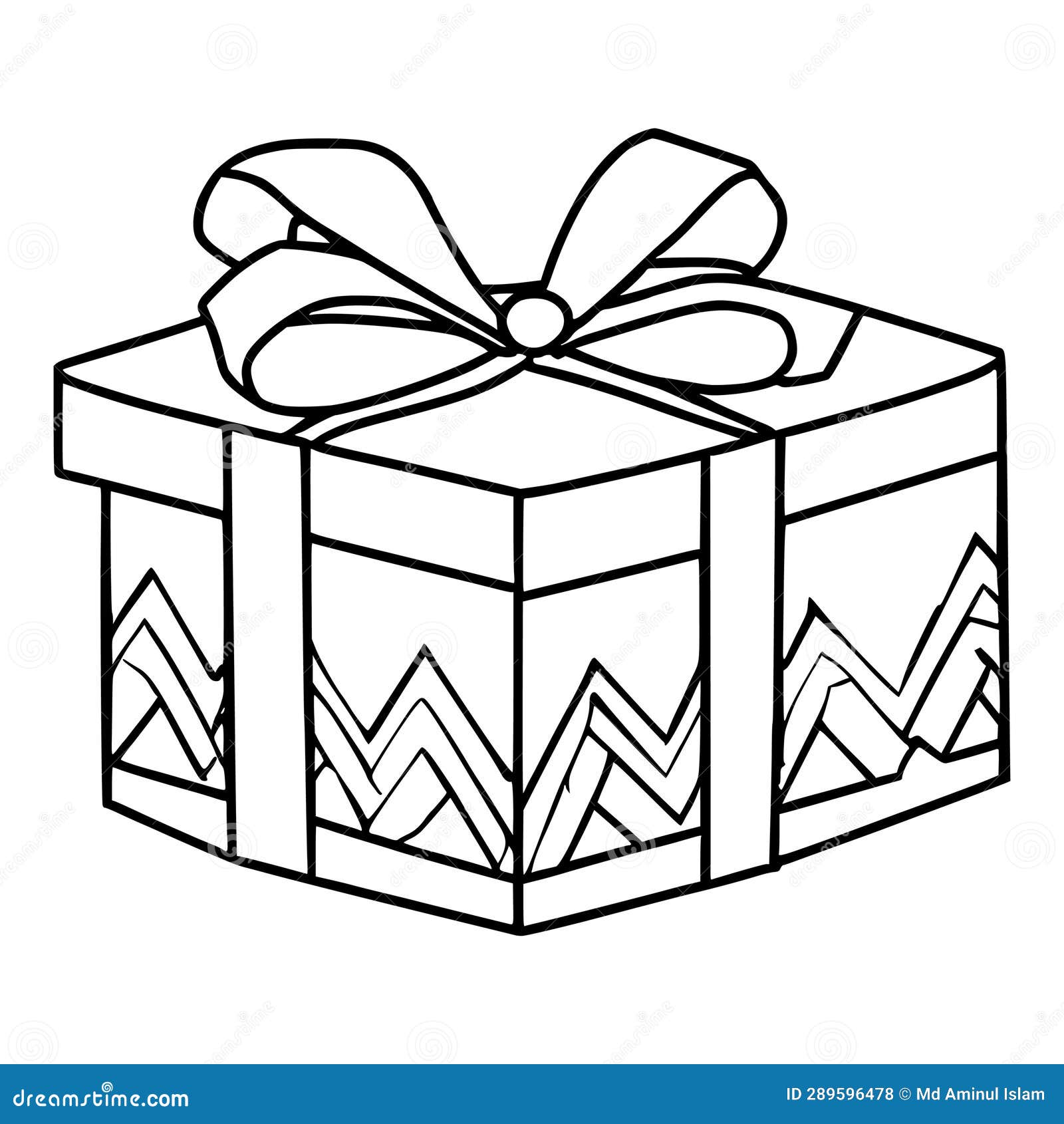 Gift Box Coloring Pages for Kids Stock Vector - Illustration of ...