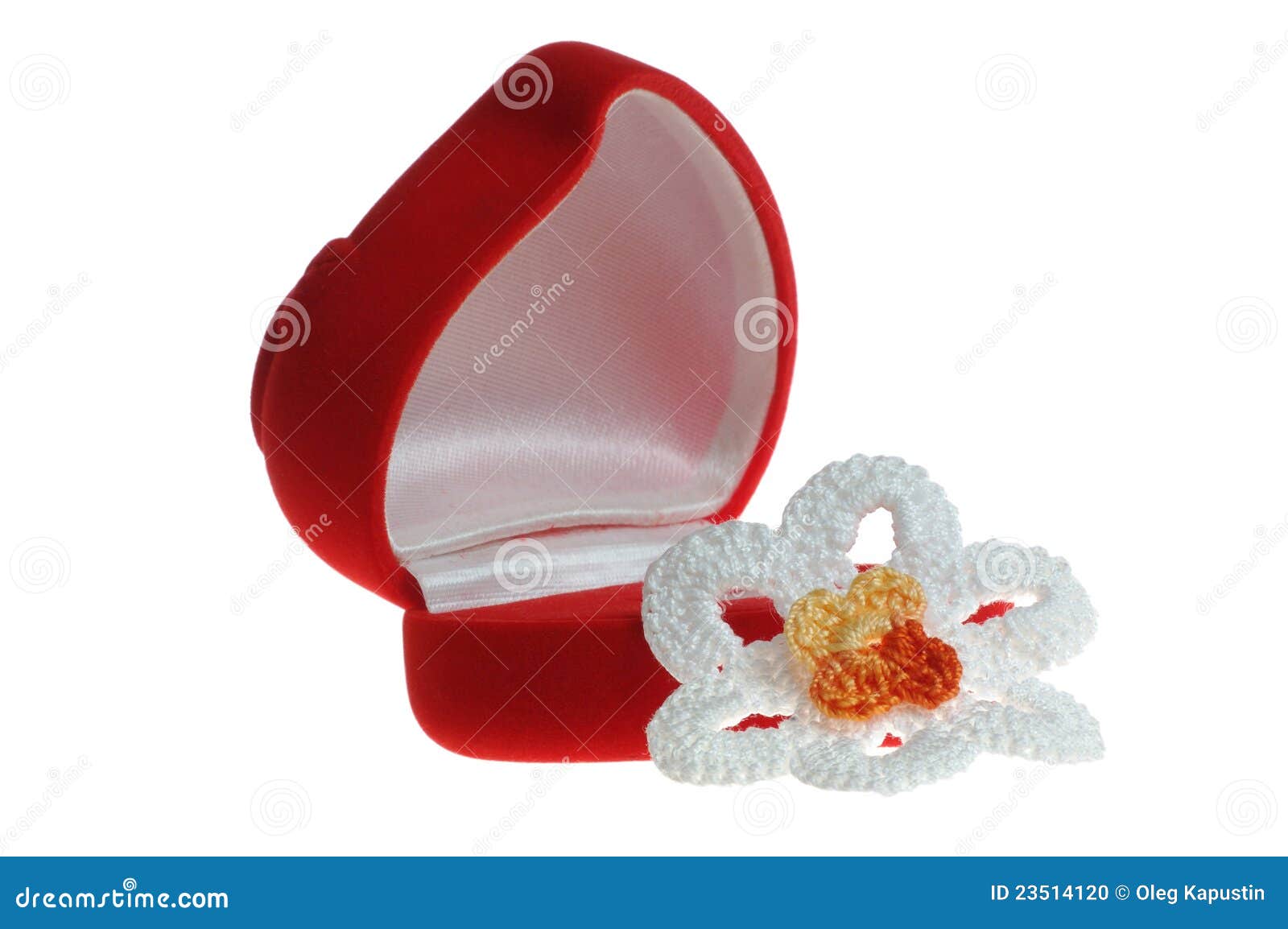 Gift Box with a Decorative Element Stock Photo - Image of gift, flower ...