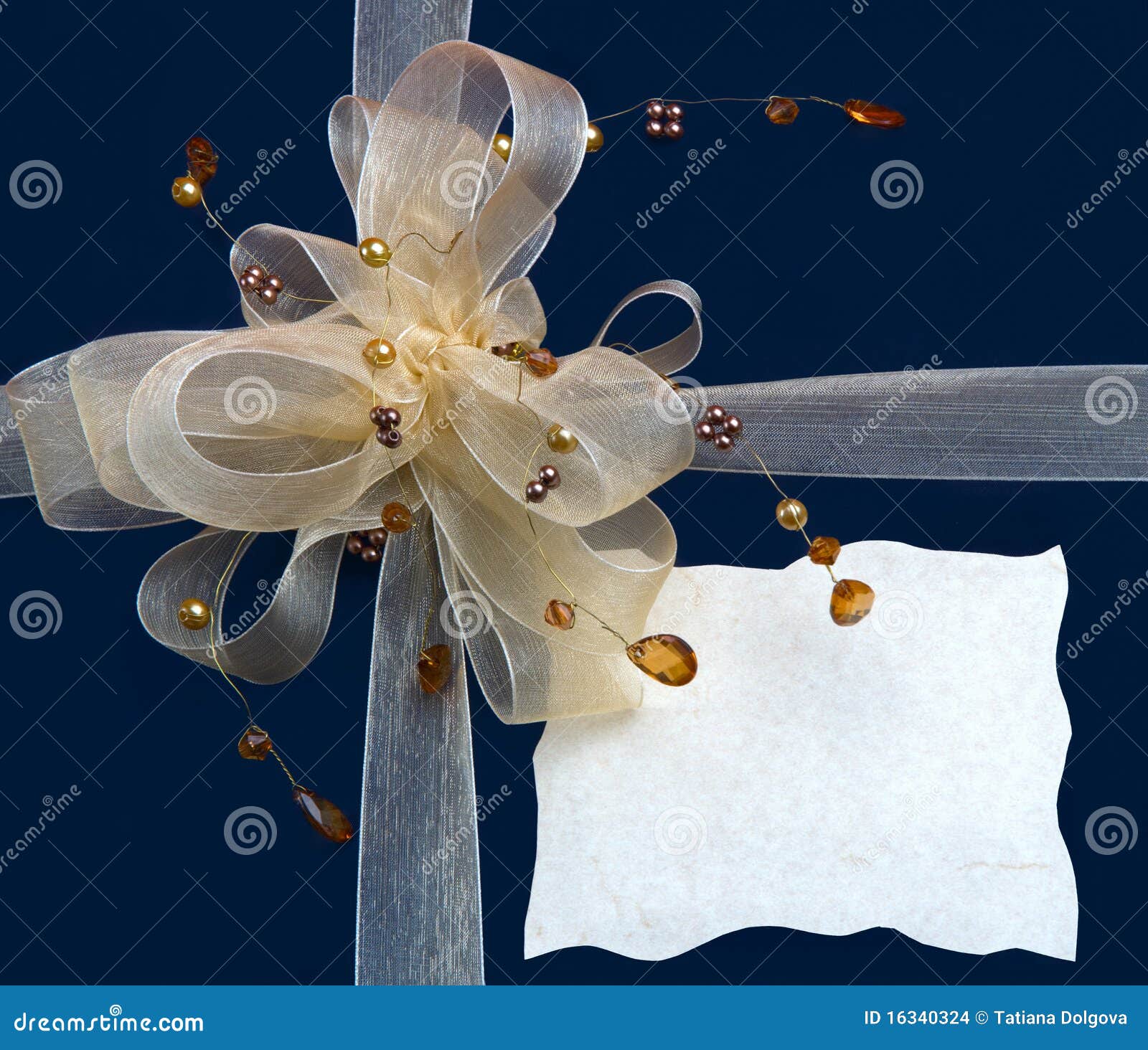 Gift Box with Decorative Ribbon Stock Photo - Image of shiny, package ...