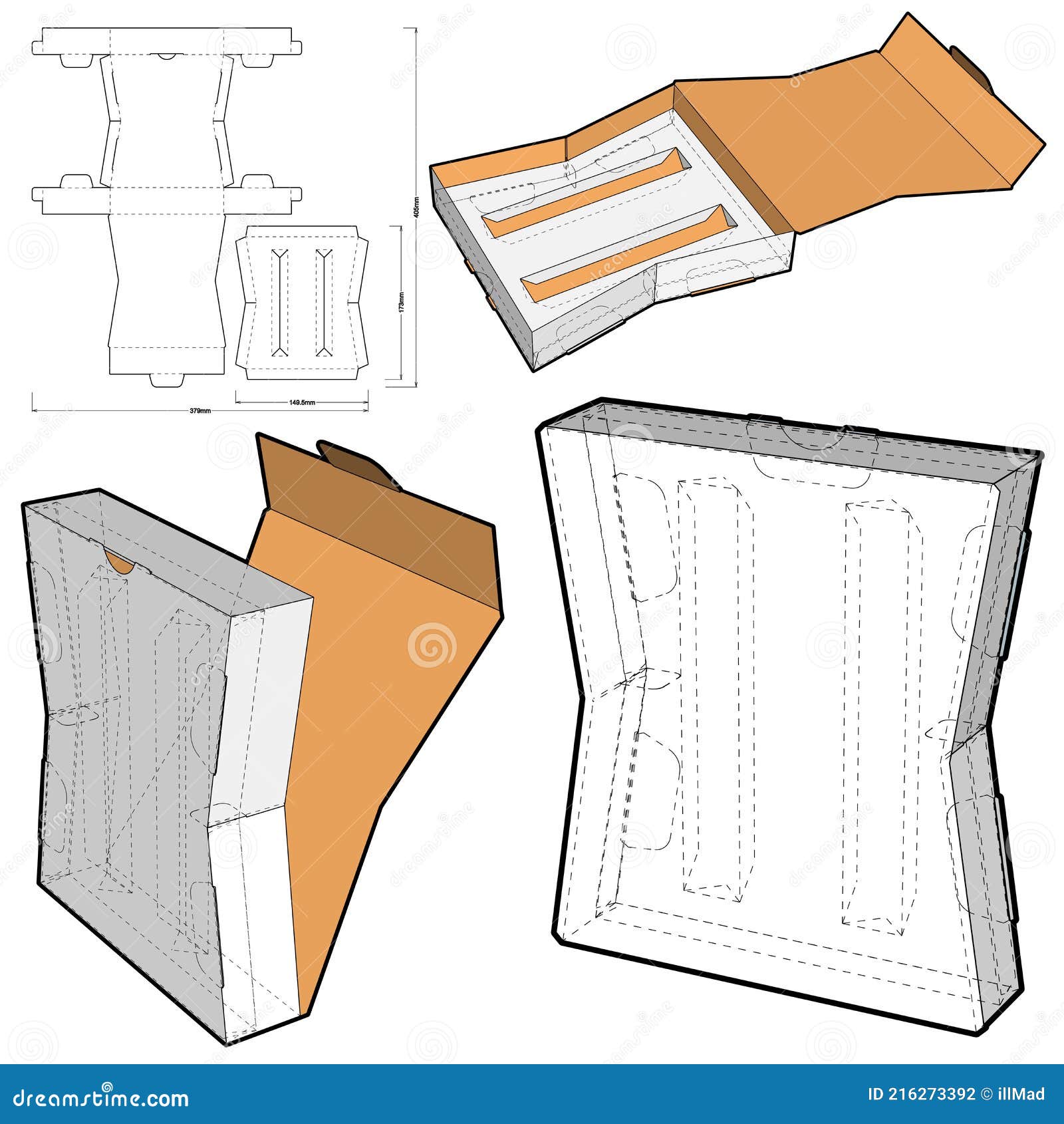 Gift Box and Die-cut Pattern. the .eps File is Full Scale and Fully ...