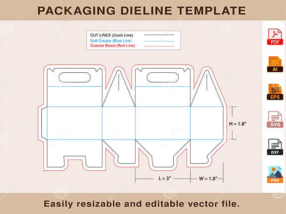 Gift Box, Dieline Template, Dieline Template Stock Vector ...