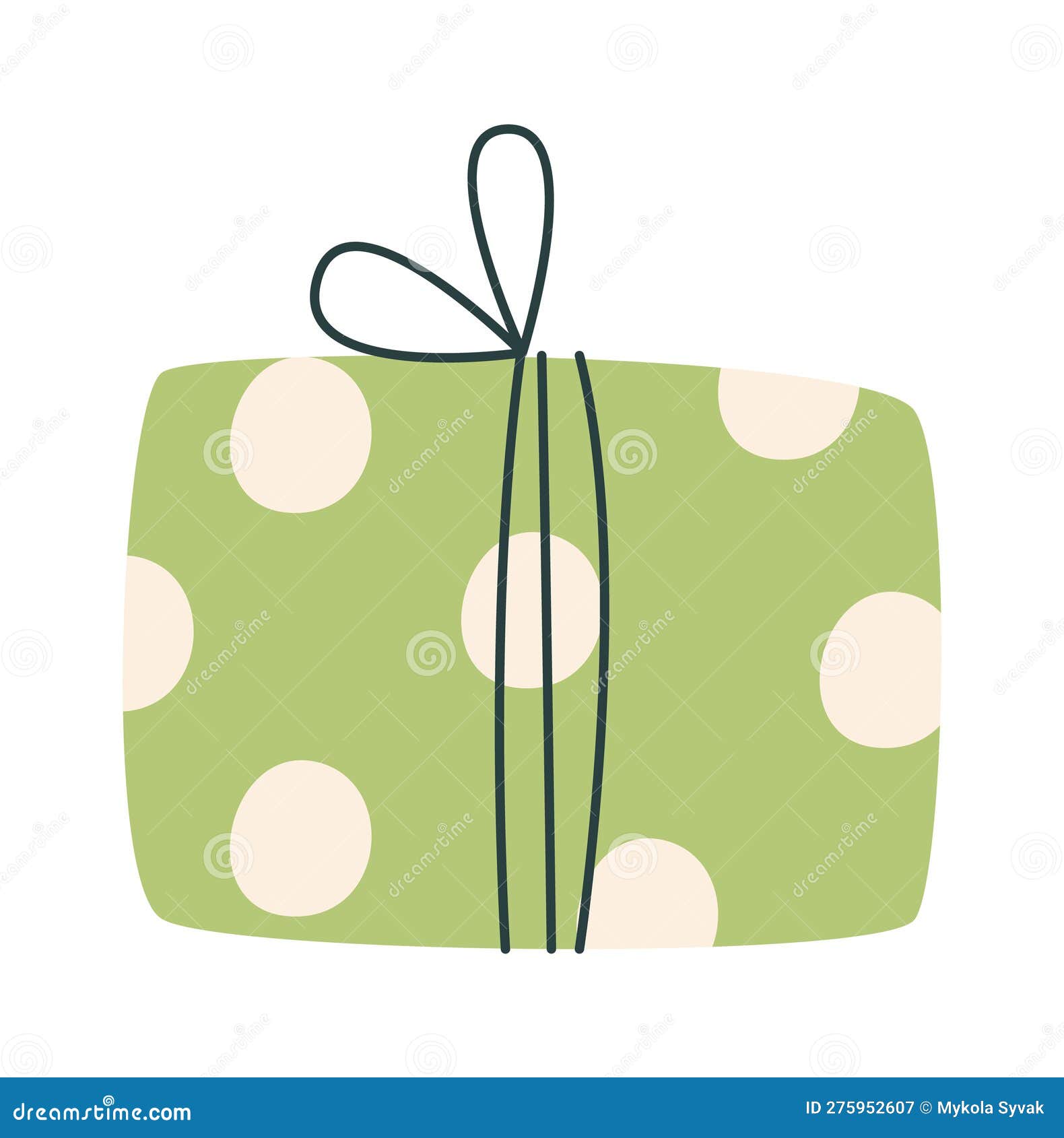 Gift Box with Dots stock vector. Illustration of surprise - 275952607