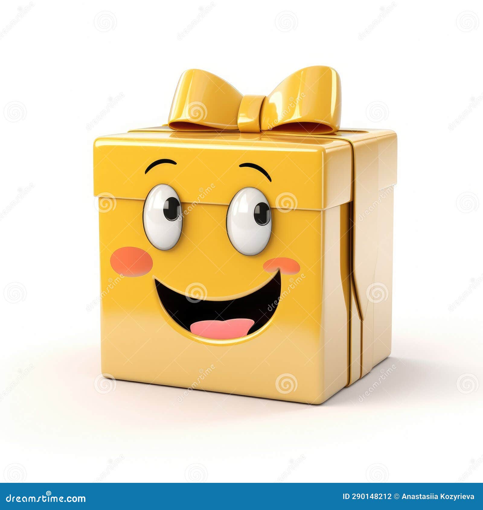 Gift box with emotions. stock illustration. Illustration of brown ...
