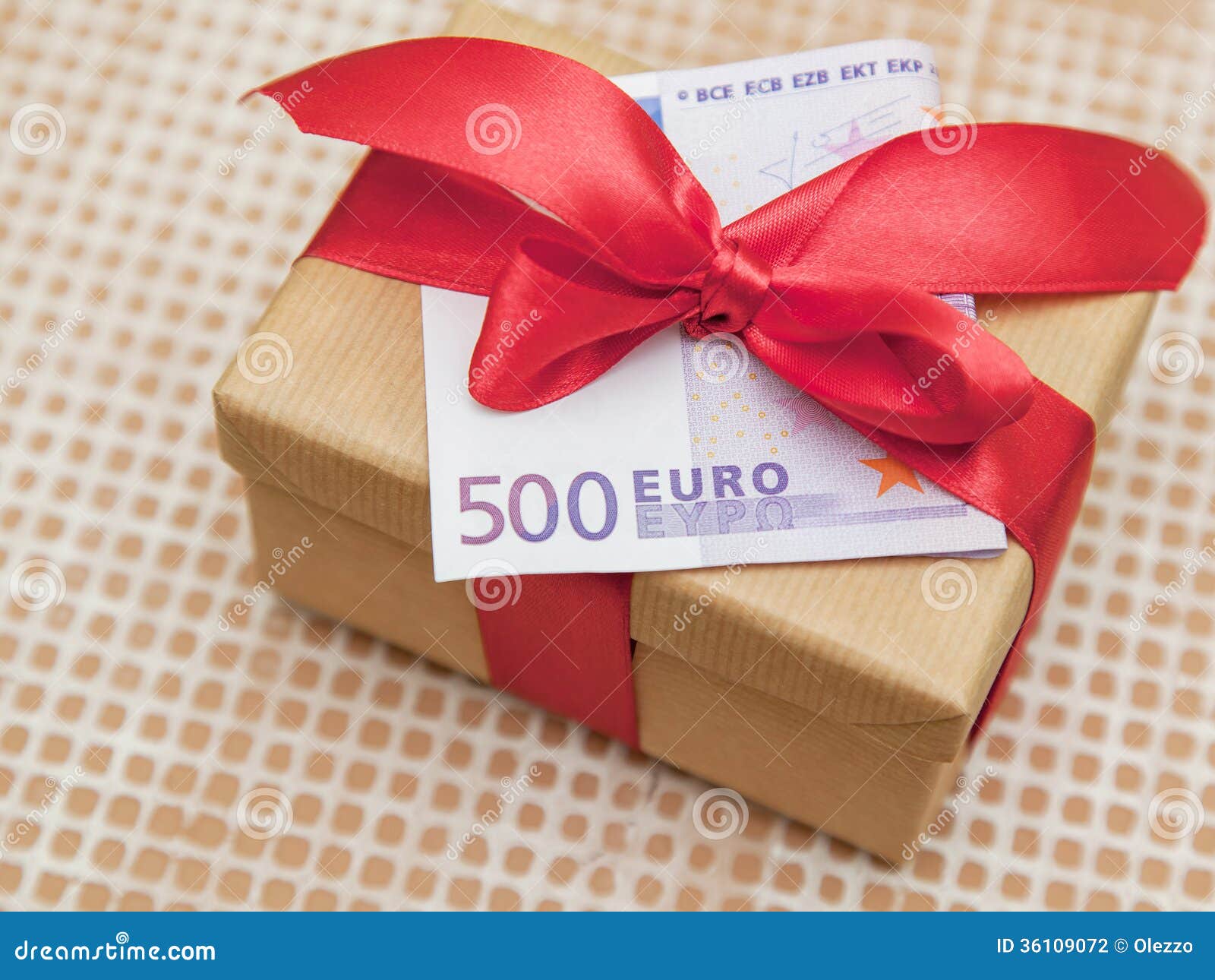 Gift Box with Euro Banknote Stock Photo - Image of gift, celebration ...