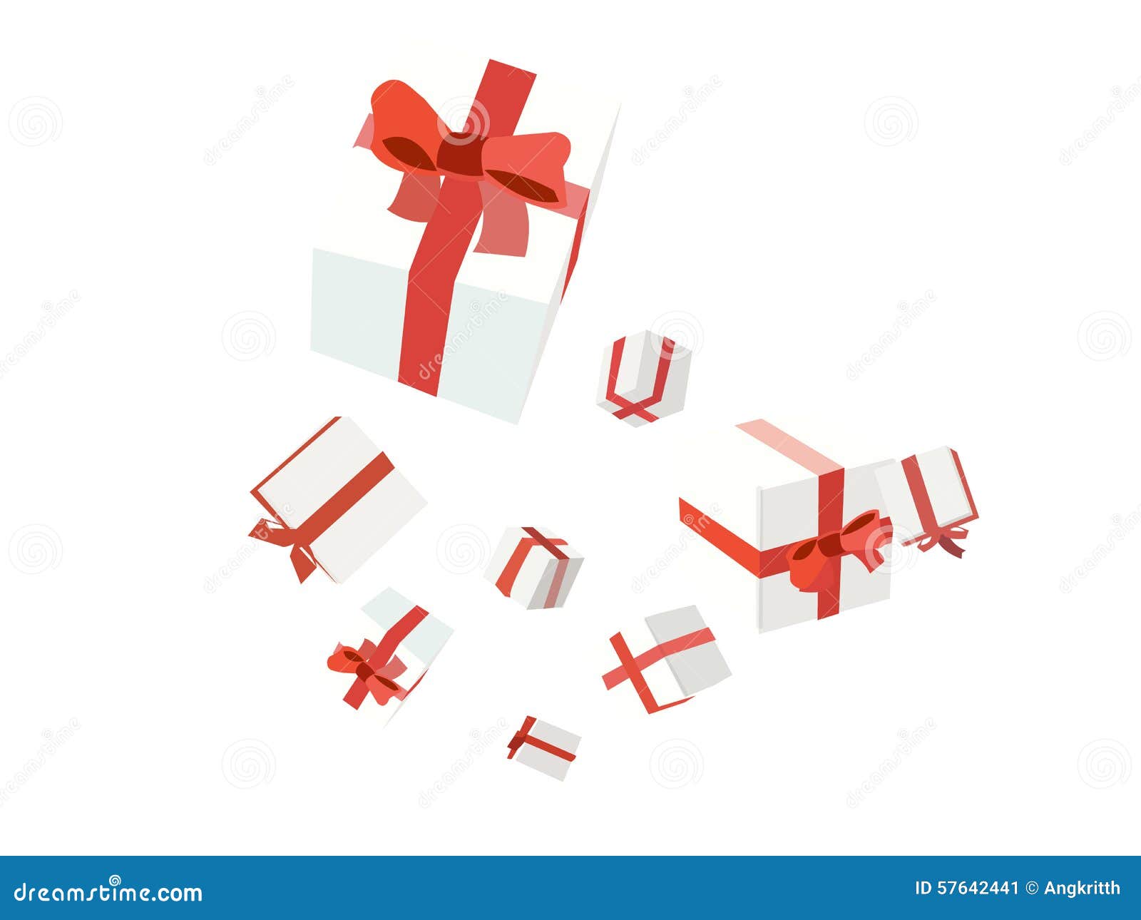 Gift Box Falling from the Sky - Stock Illustration - Illustration of ...