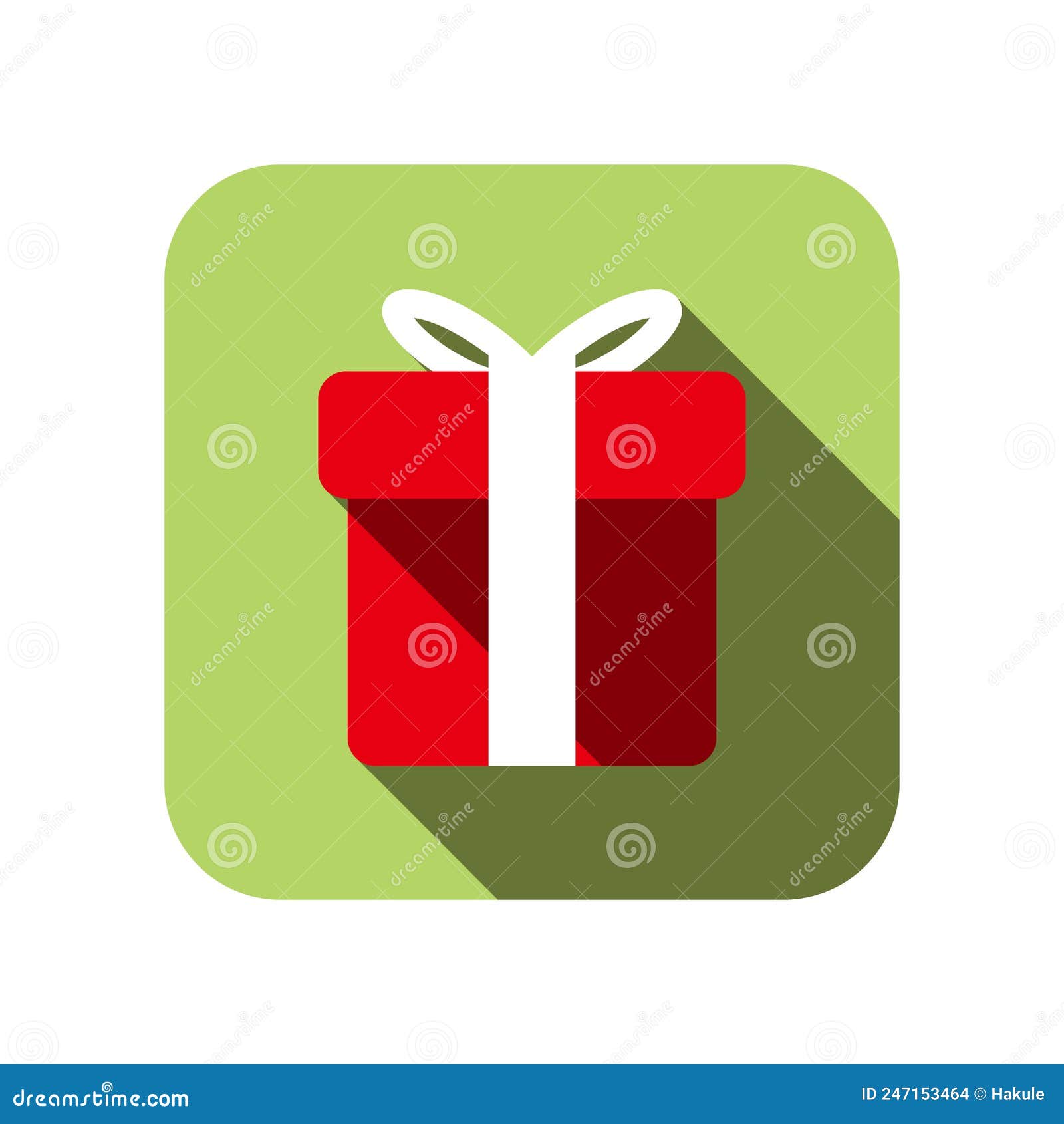 Gift Box Flat Icon Design, Vector Illustration Stock Illustration ...