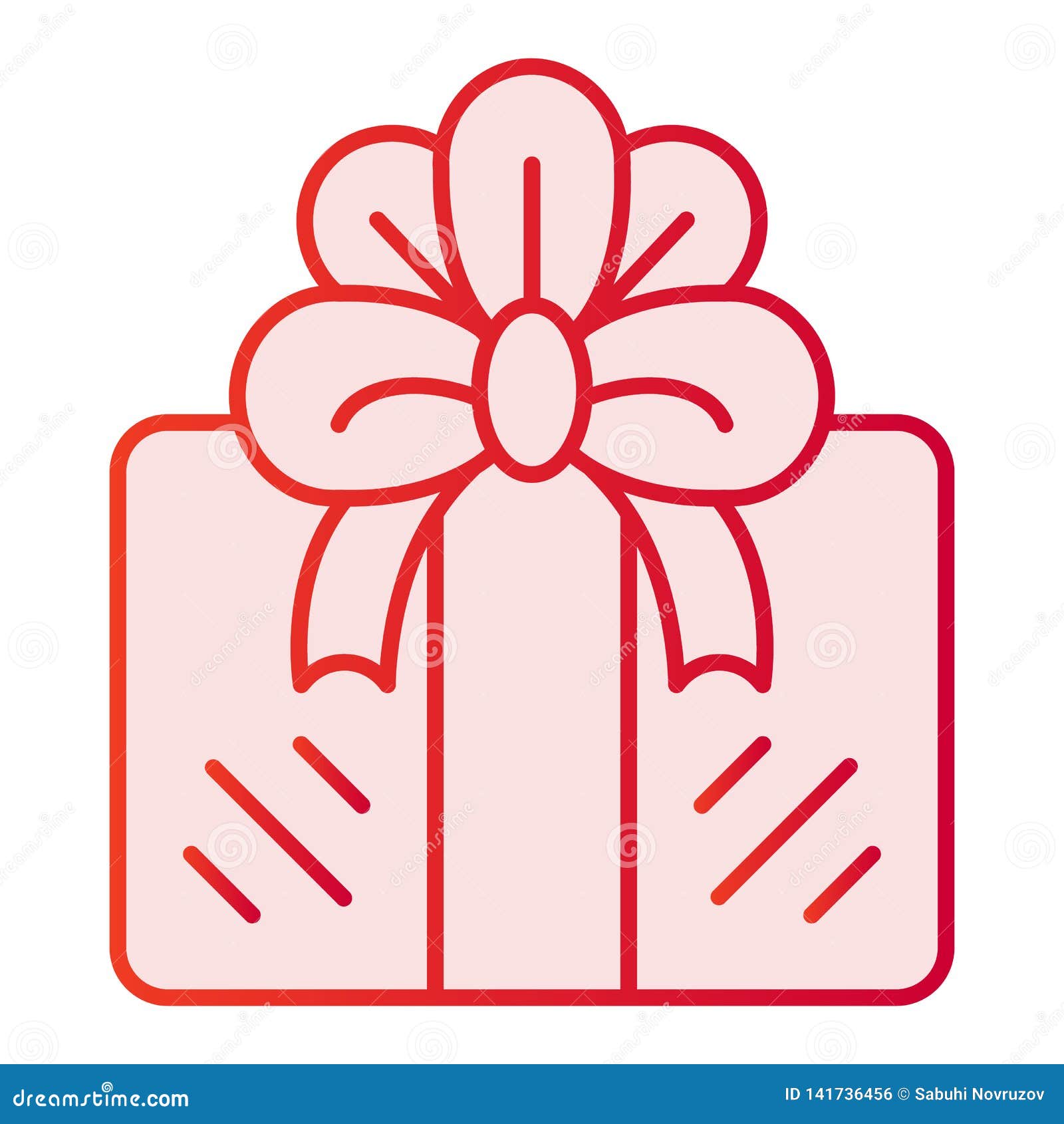 Gift Box Flat Icon. Present Pink Icons in Trendy Flat Style. Gift ...