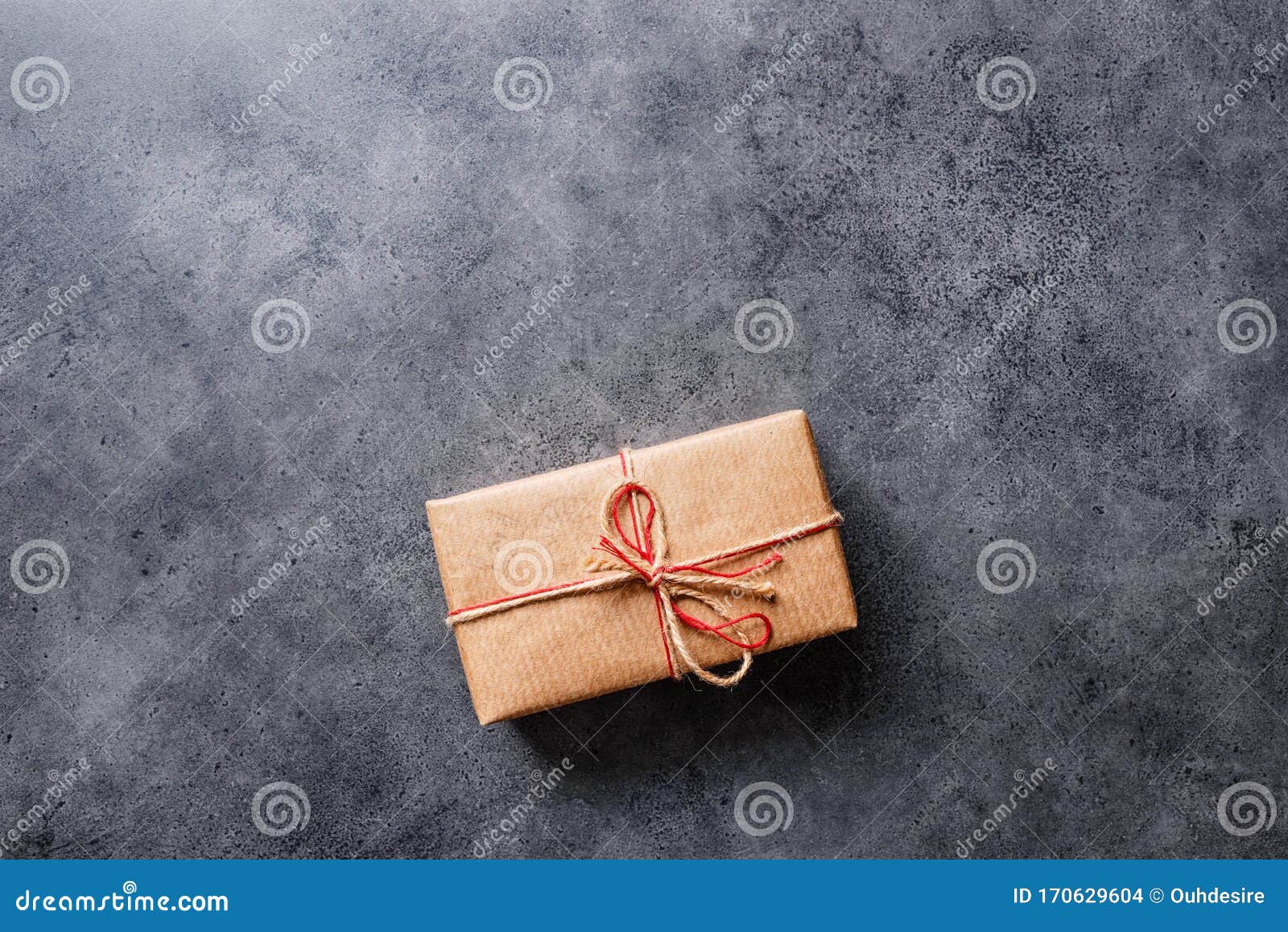 Gift box, flat lay stock photo. Image of object, wrapped - 170629604