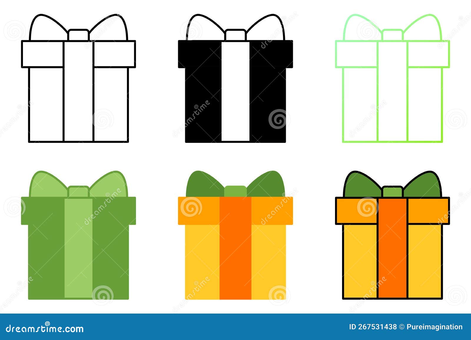 Gift Box in Flat Style Isolated Stock Vector - Illustration of design ...