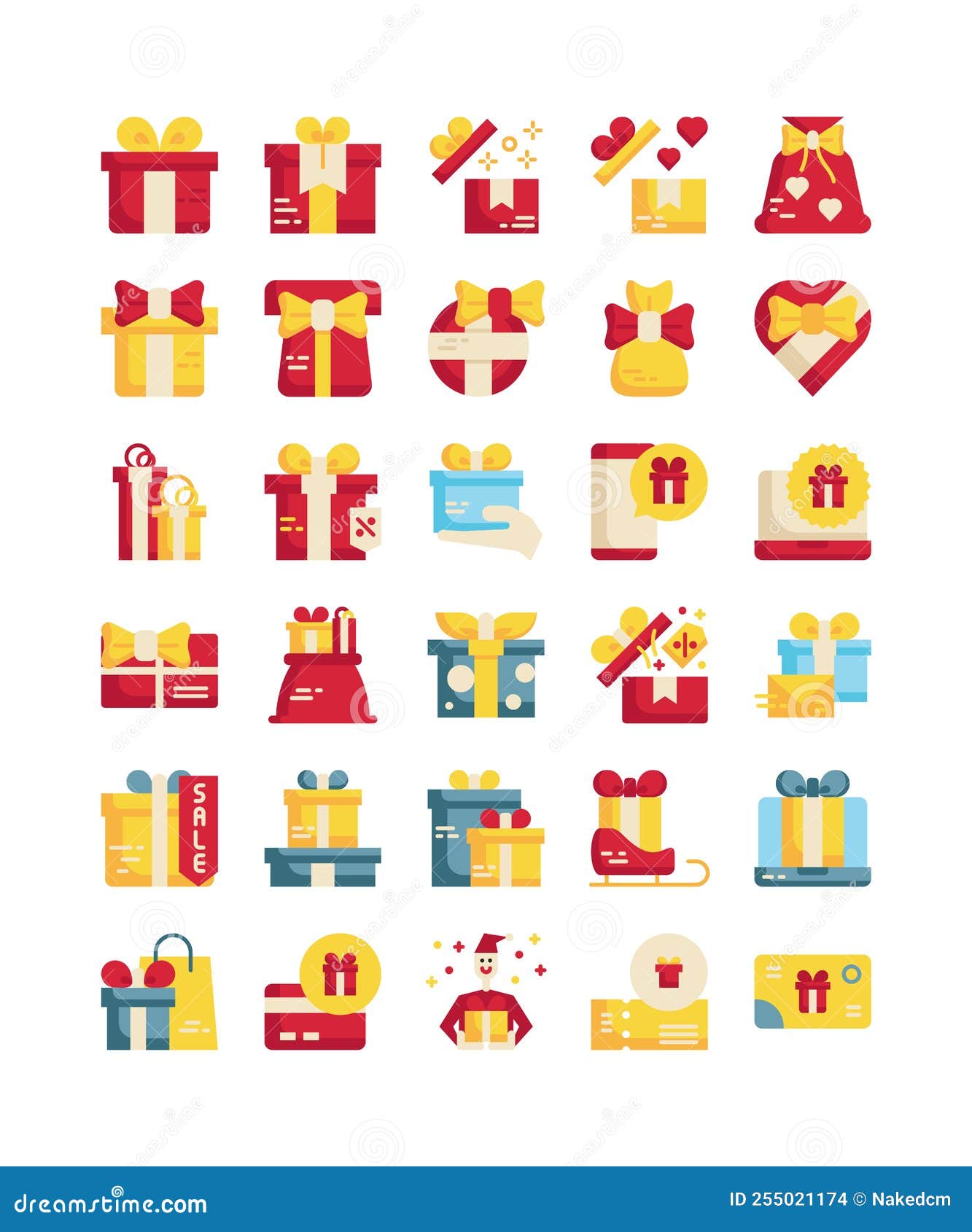 Gift box flat web icon stock vector. Illustration of parcel - 255021174