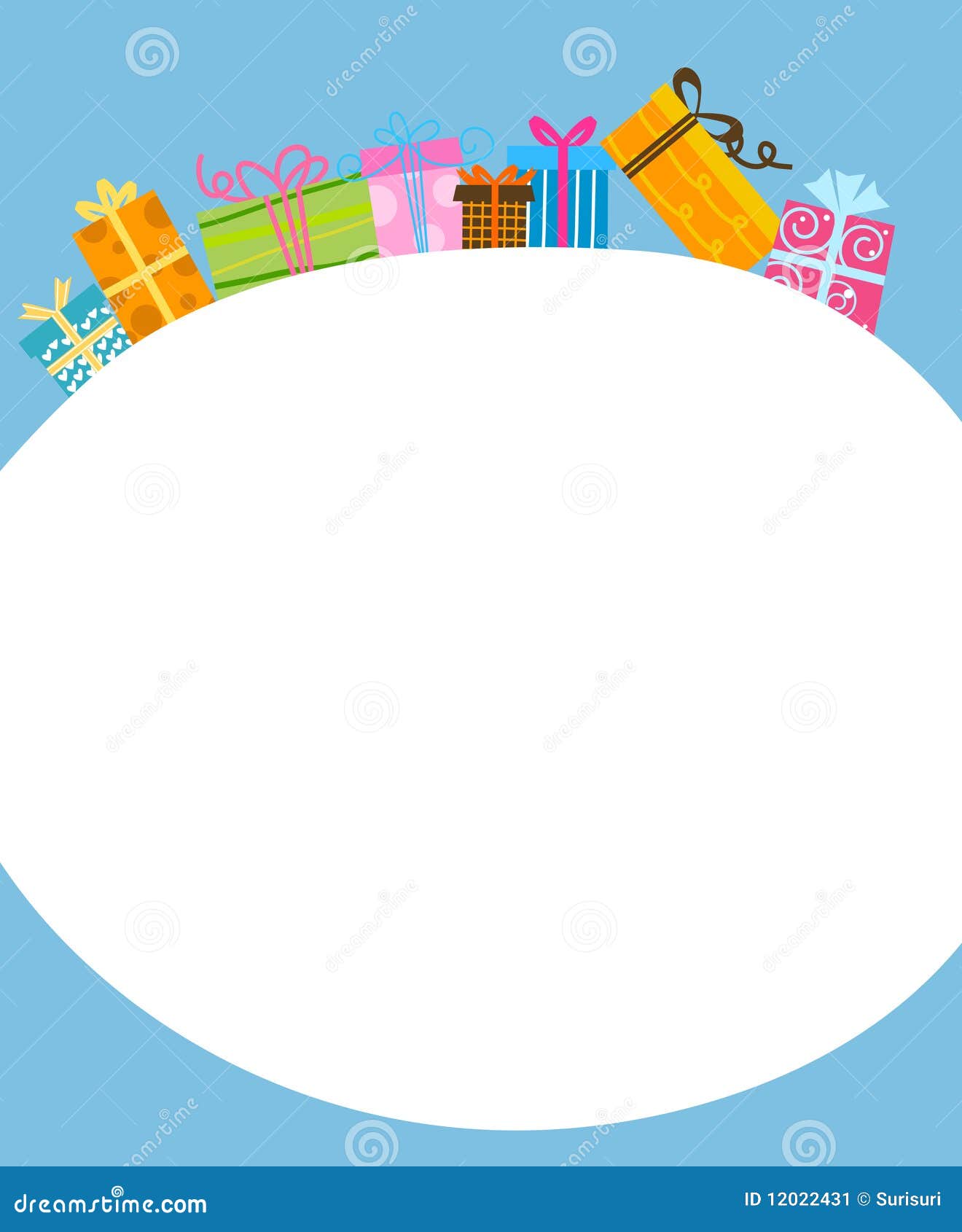 Gift box frame stock vector. Illustration of horizontal - 12022431