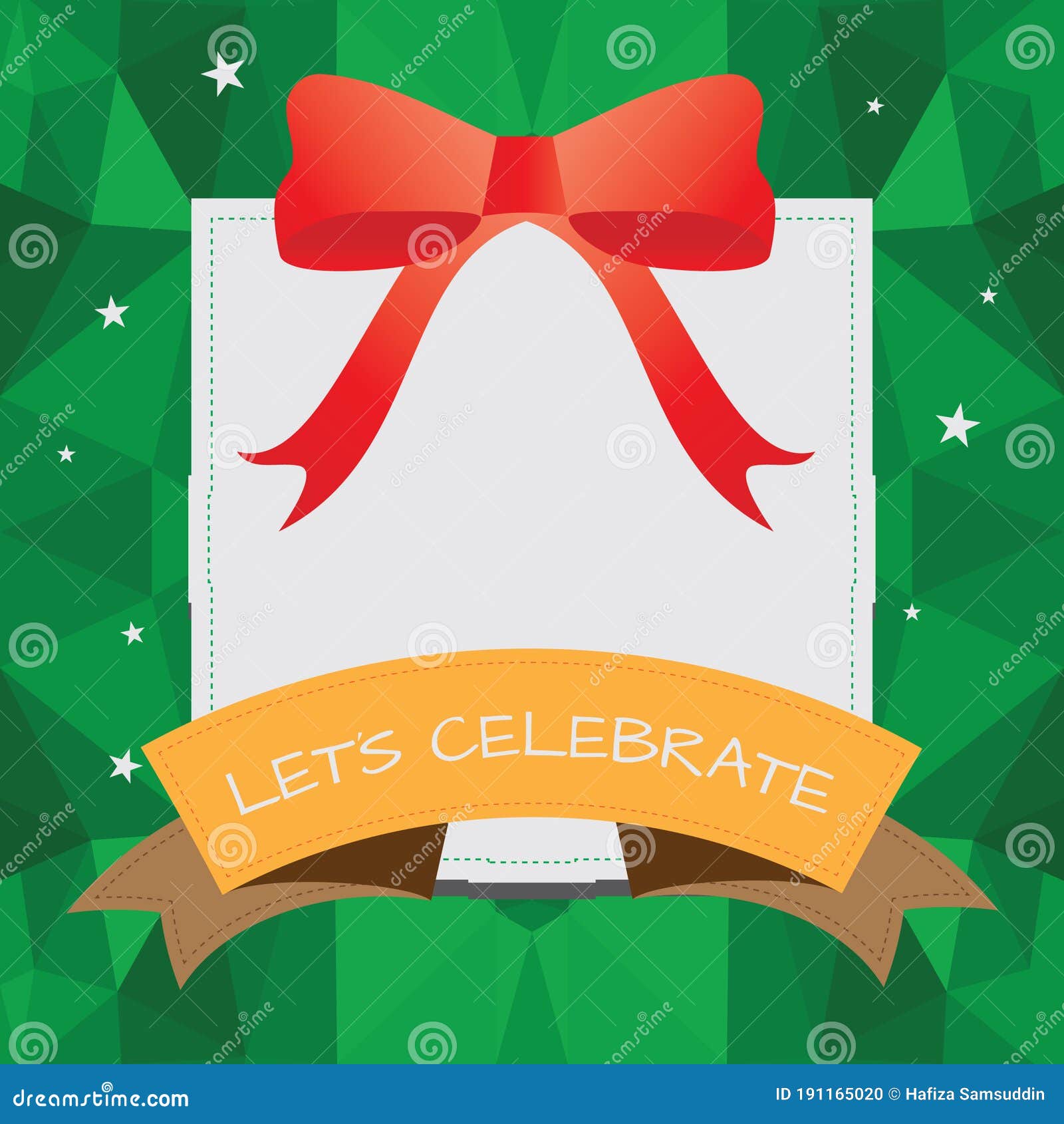 Gift Box Frame. Vector Illustration Decorative Design Stock Vector ...