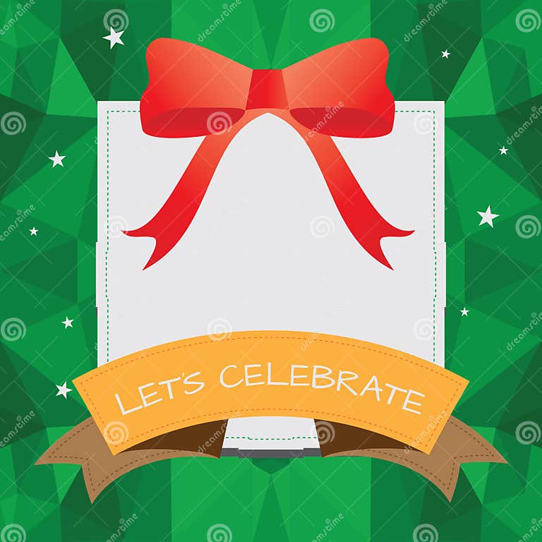 Gift Box Frame. Vector Illustration Decorative Design Stock Vector ...