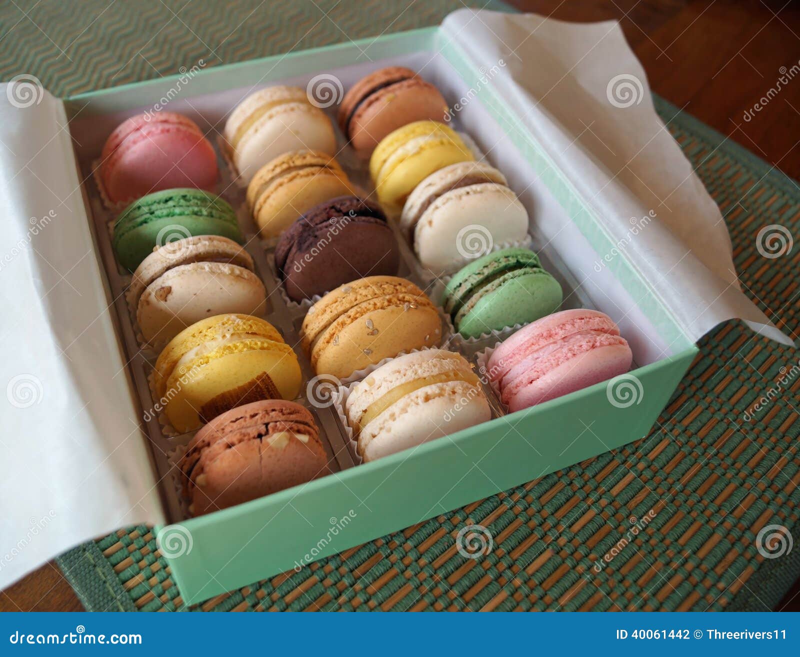 Gift Box of French Macarons Stock Photo - Image of fruit, bakery: 40061442