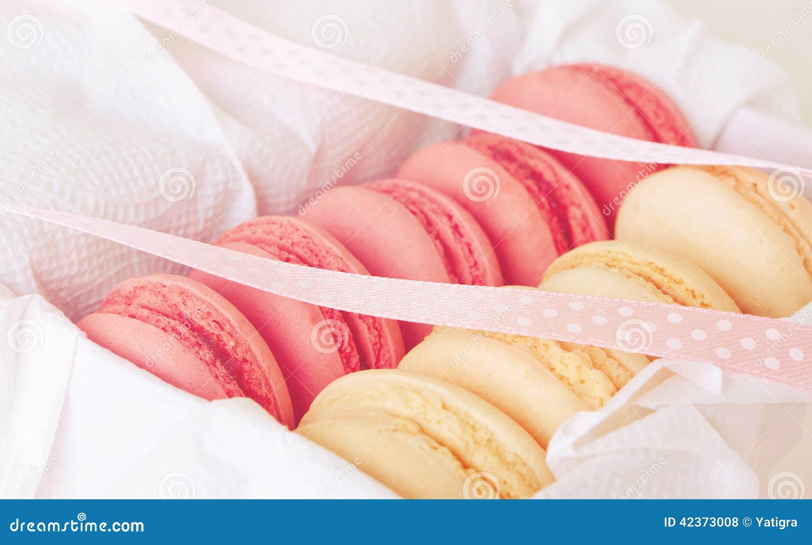 Gift in a Box: French Macaroon Stock Photo - Image of macaroon, coffee ...