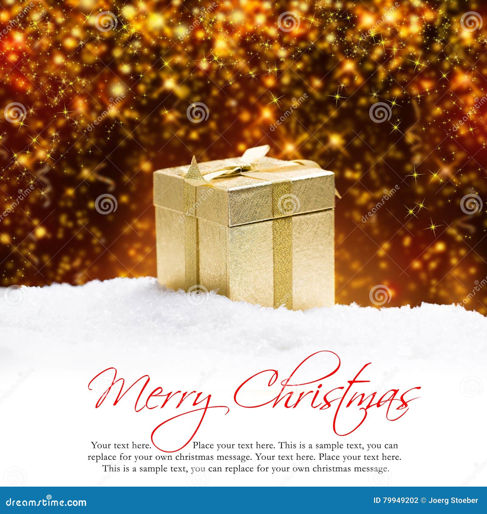 Gift Box in Front of Festive Background Stock Photo - Image of luxury ...