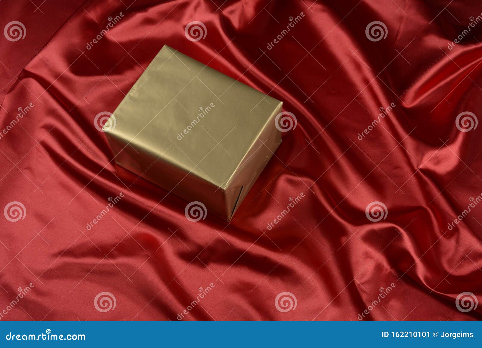 Gift box of golden color stock image. Image of abstract - 162210101