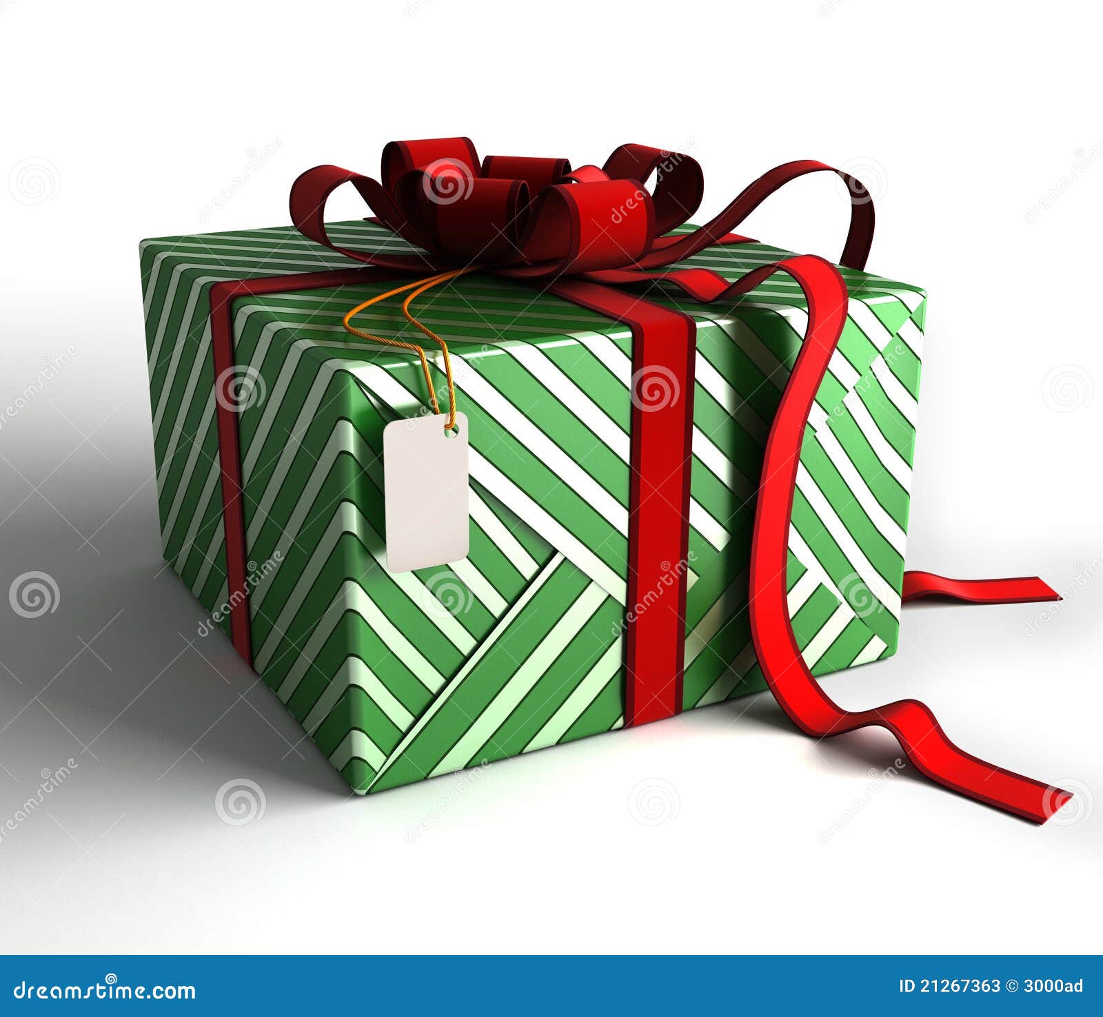 Gift box in green wrapping stock illustration. Illustration of design ...
