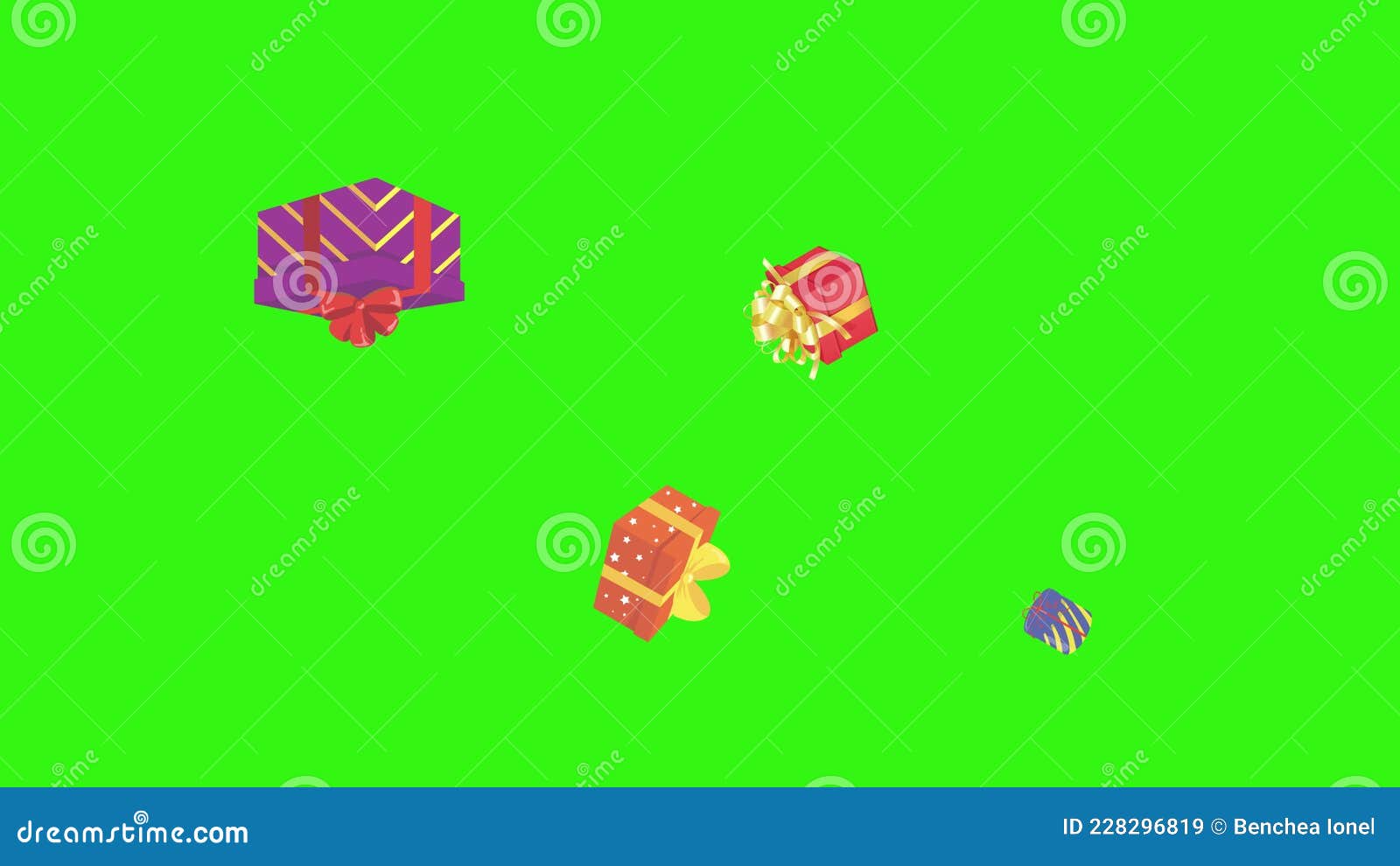 Gift Box Group Animation, Chroma Key, Graphic Source Elements Stock ...