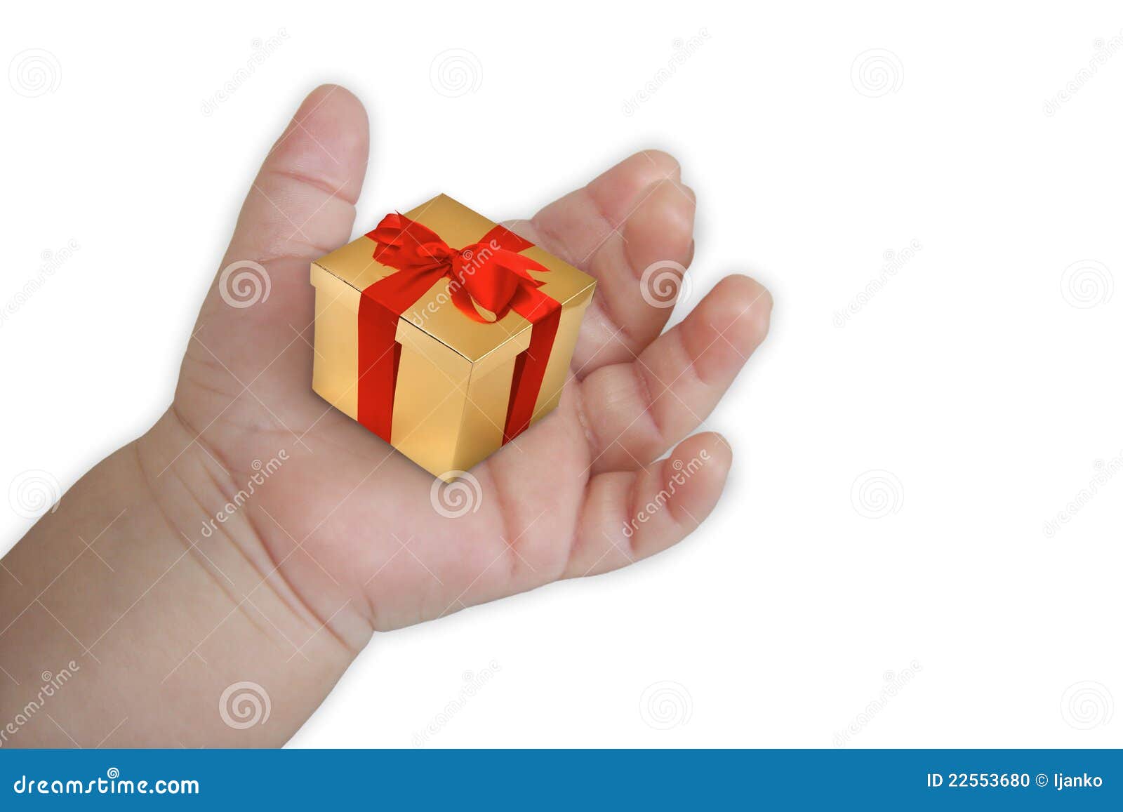 Gift box on the hand stock photo. Image of celebration - 22553680