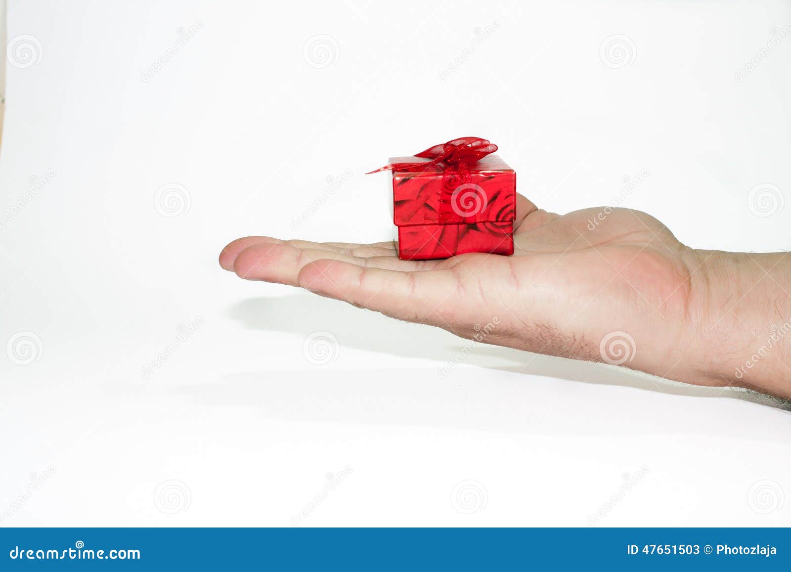 Gift box in the hand stock image. Image of background - 47651503