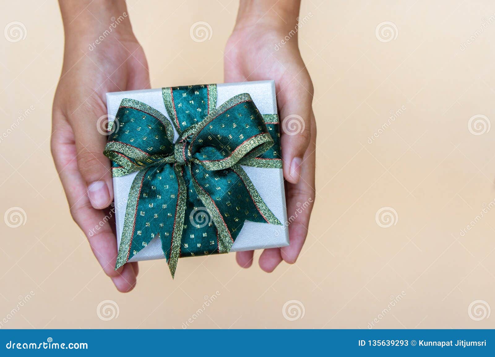 Gift Box in Hands Giving for Thankgiving Stock Image - Image of dating ...