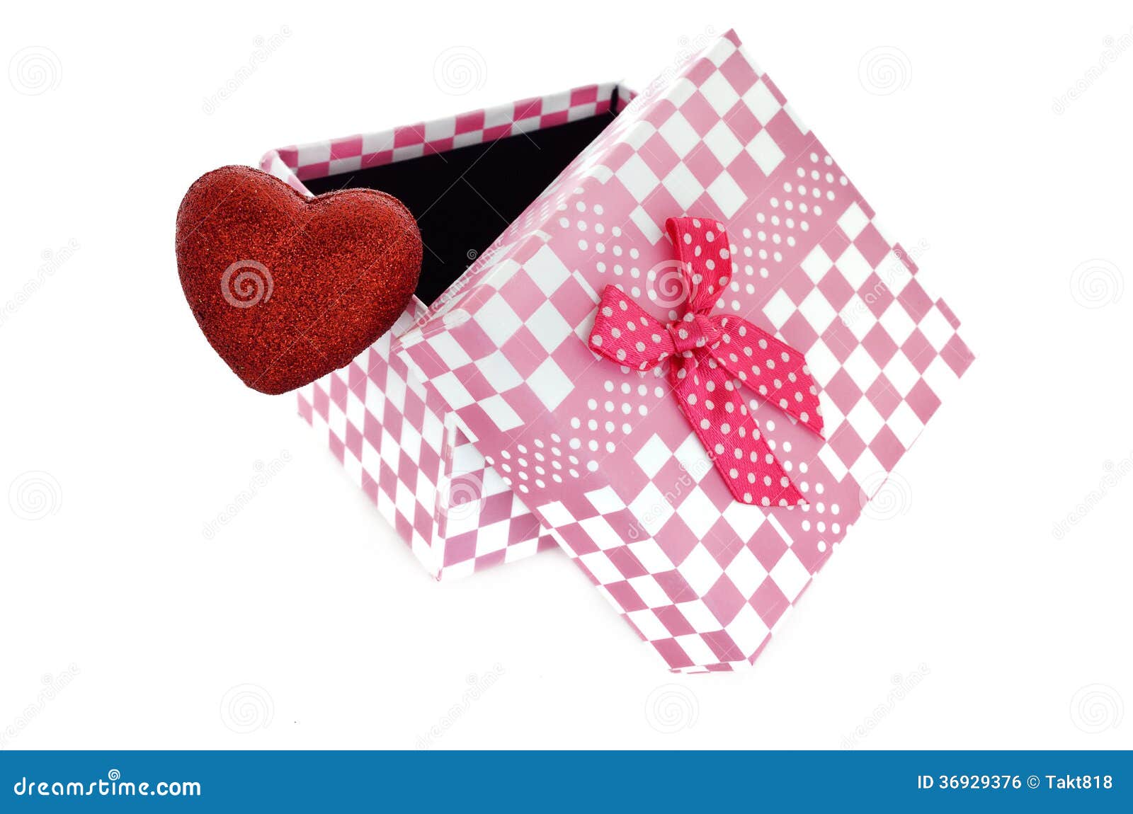 Gift box with heart stock photo. Image of christmas, ribbon - 36929376