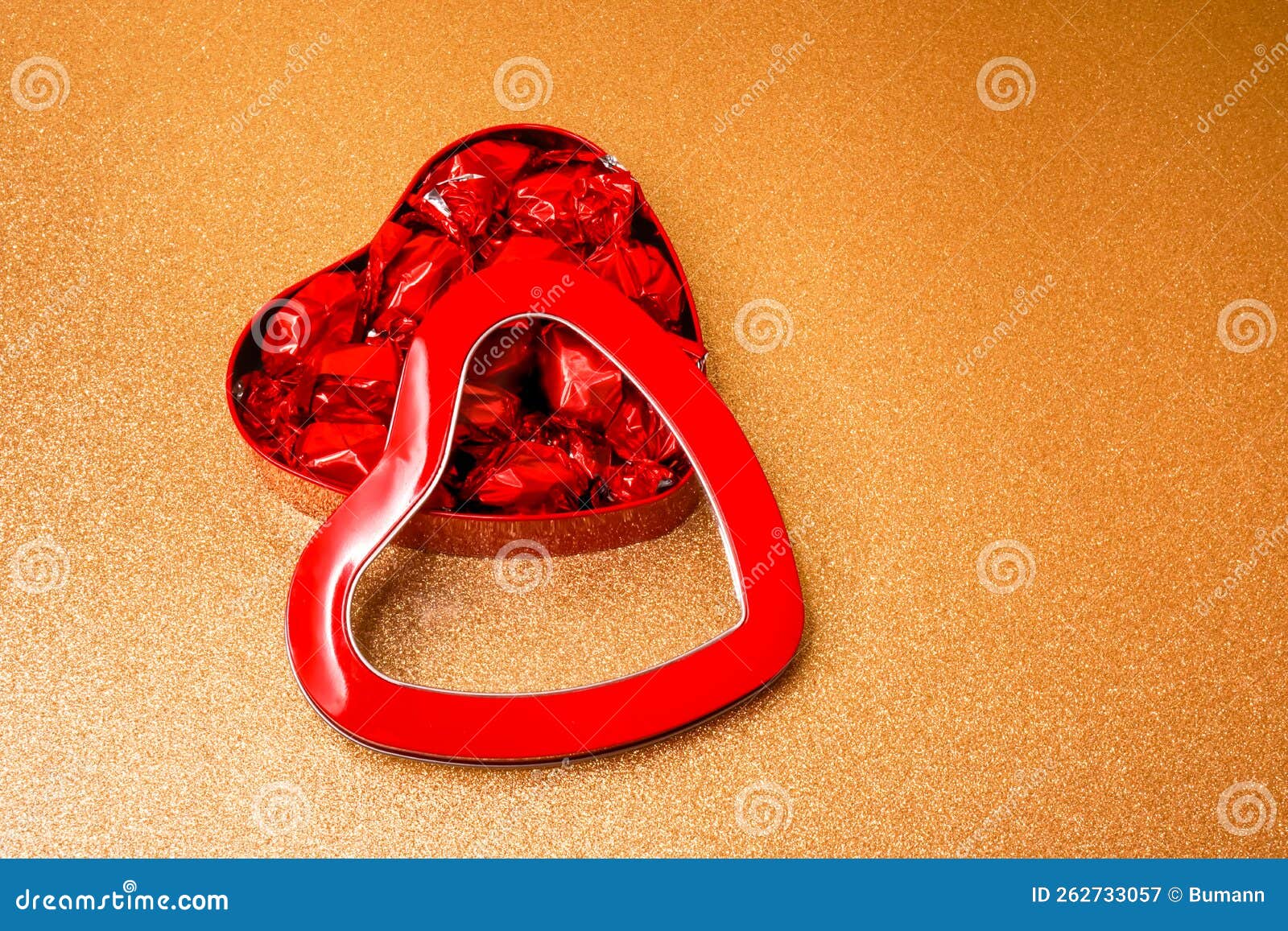 Gift Box in Heart Shape with Chocolate Stock Image - Image of enjoyment ...