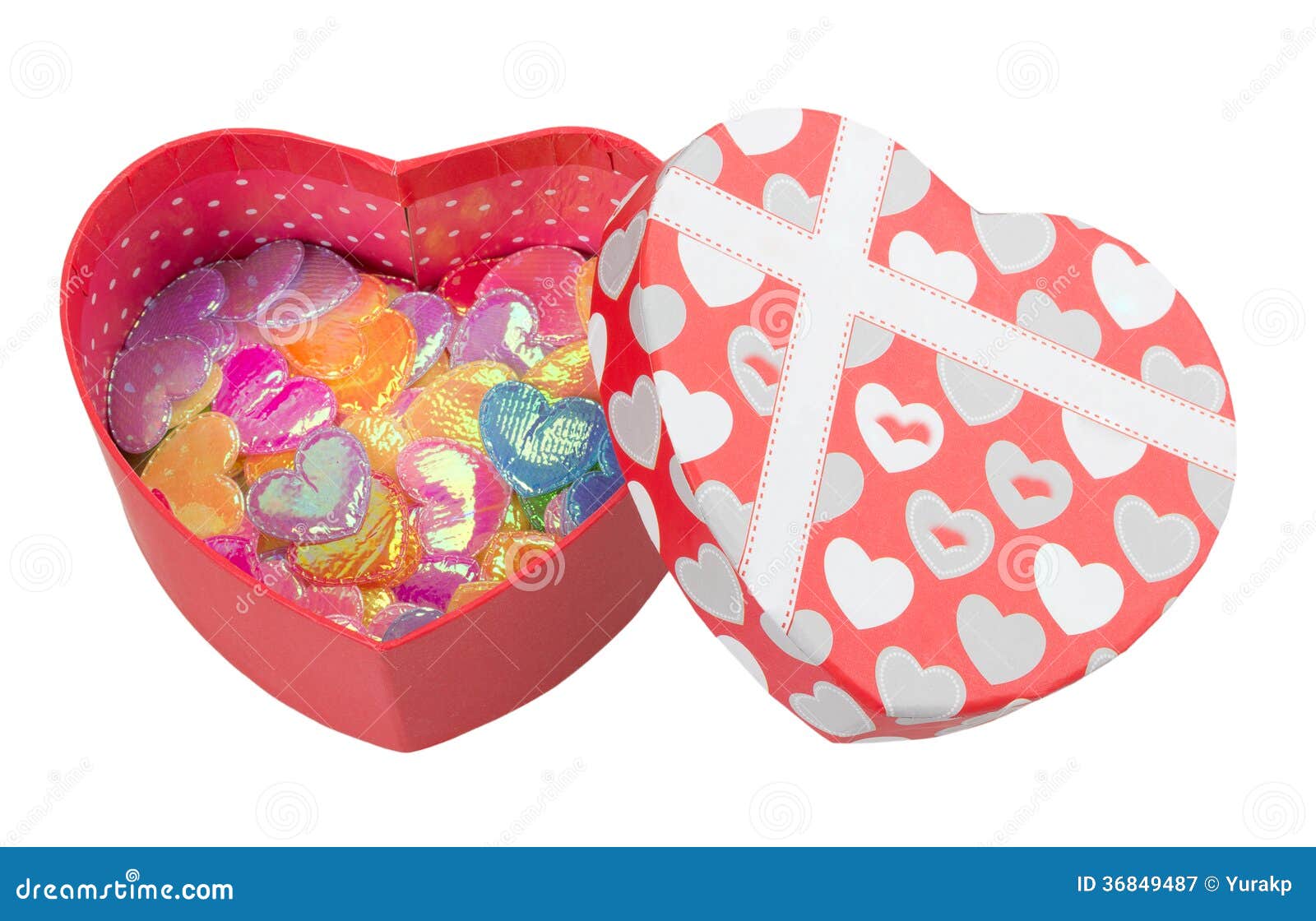 Gift box with hearts stock image. Image of happy, surprise - 36849487