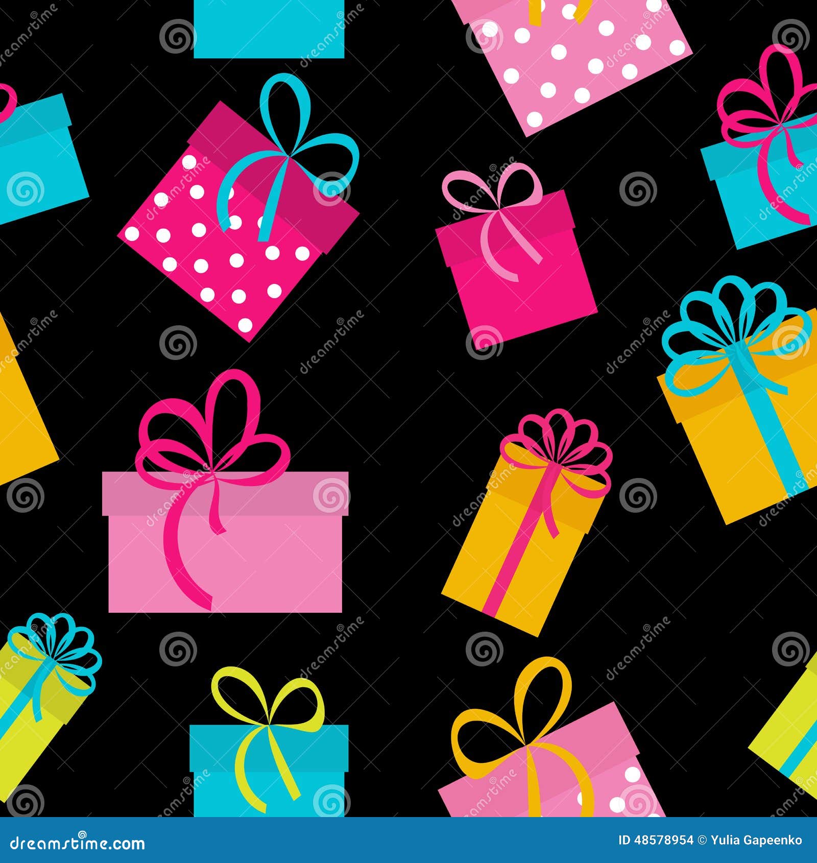 Gift Box Holiday Seamless Pattern Background Stock Vector ...