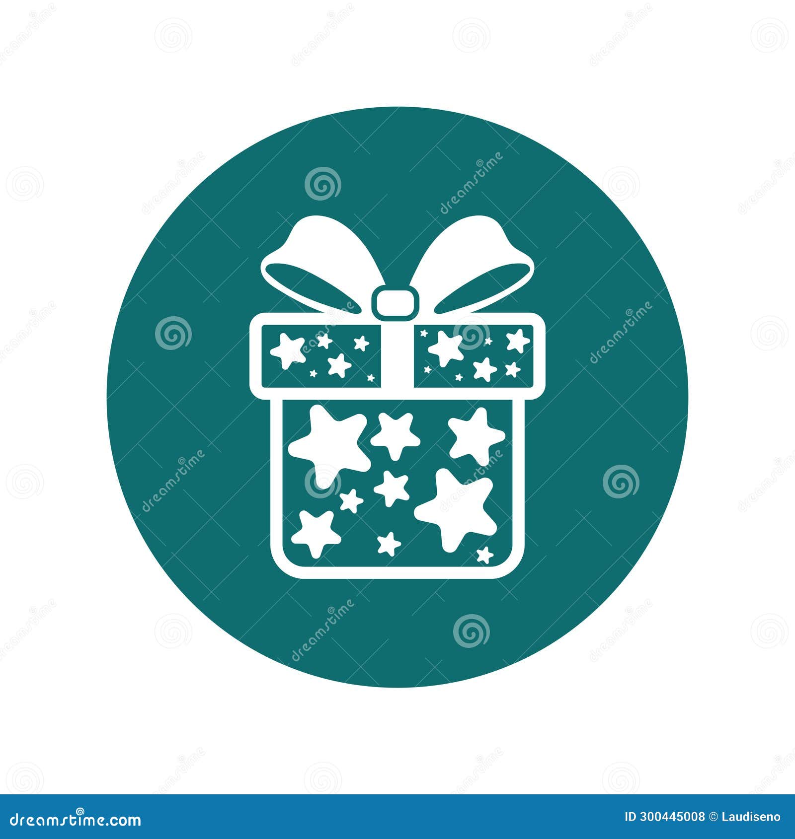 Gift Box Icon Christmas Present Sticker Vector Stock Vector ...
