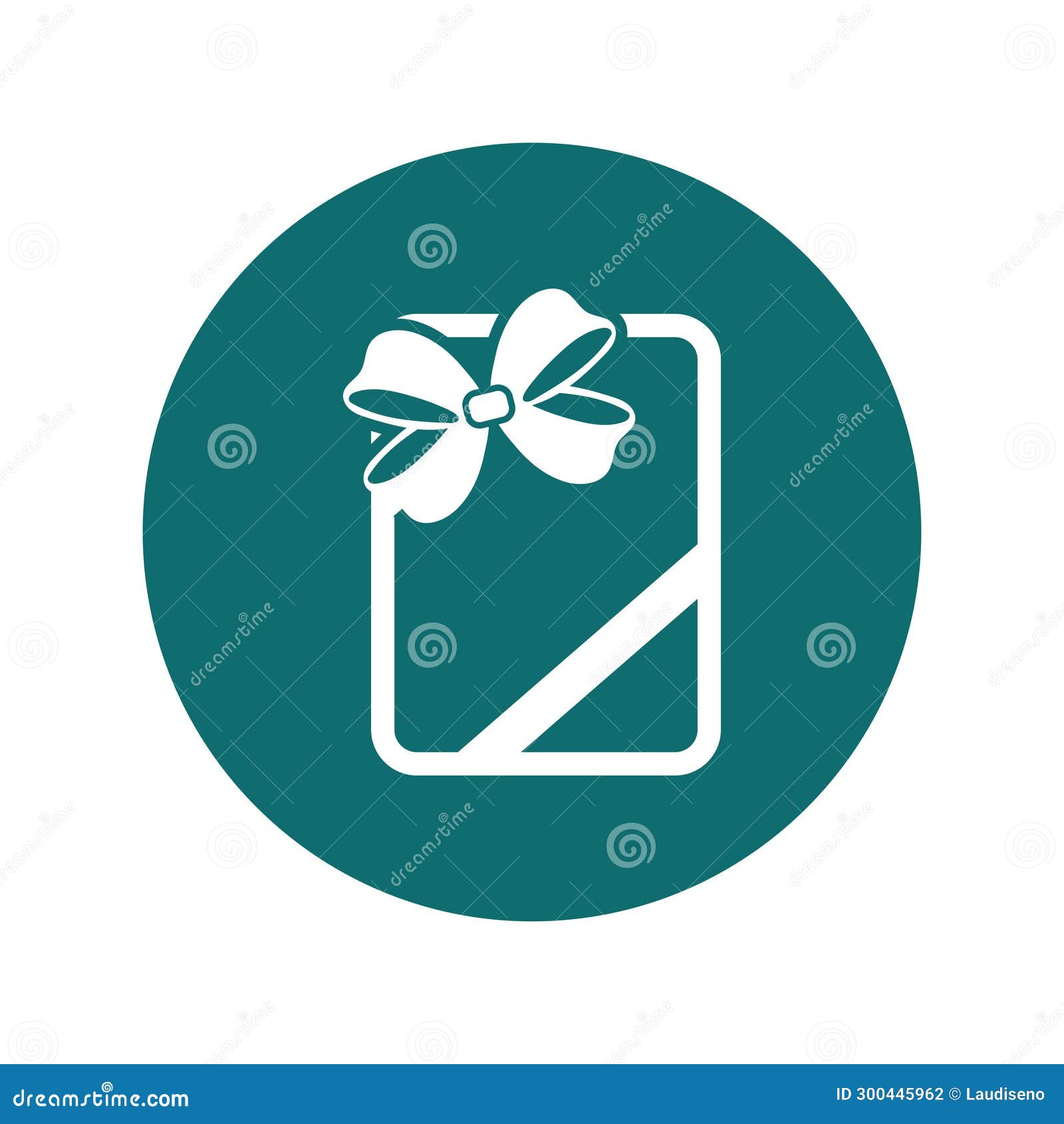 Gift Box Icon Christmas Present Sticker Vector Stock Illustration ...