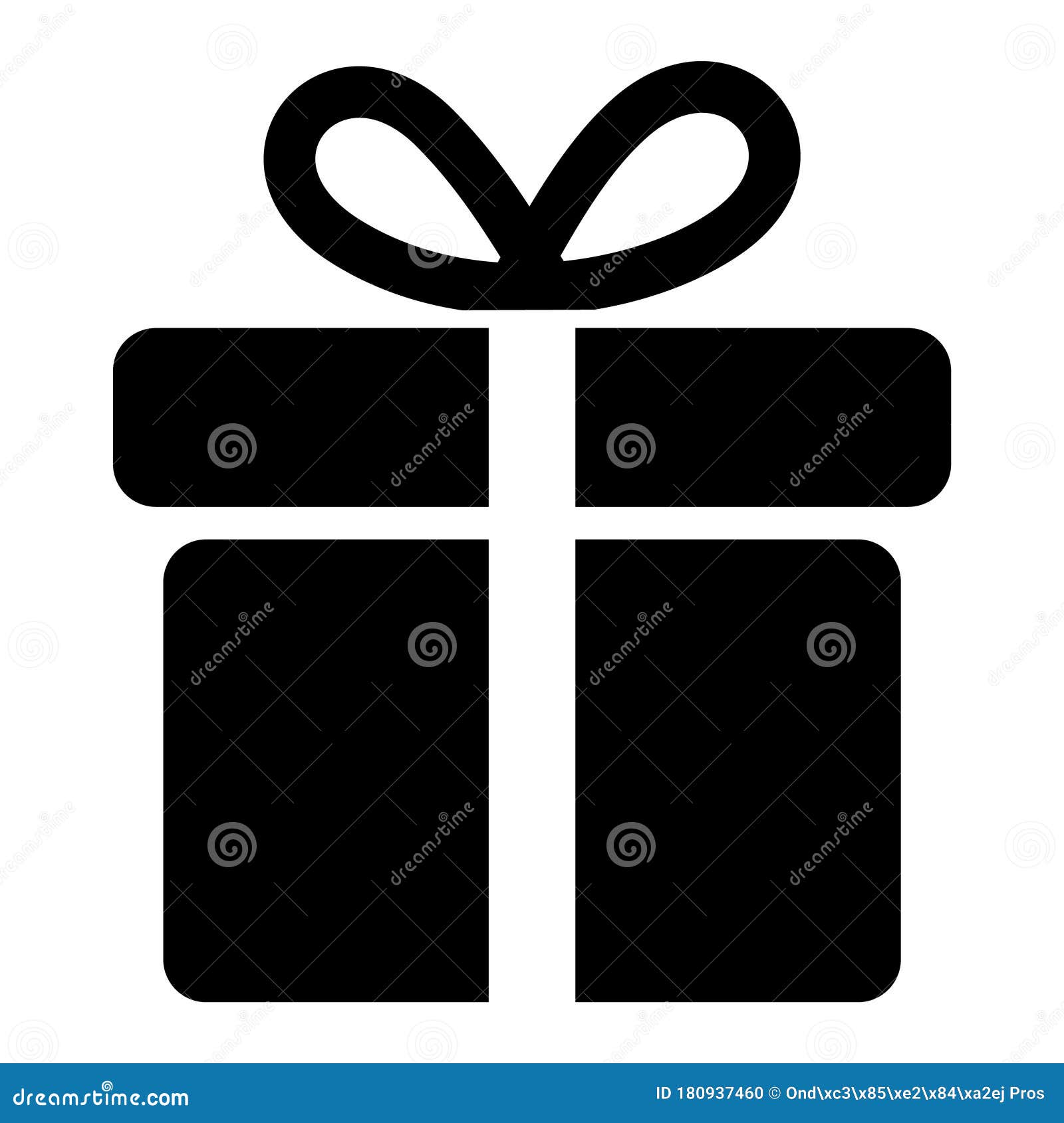 Gift Box Icon Design. Vector Present Symbol Isolated on White ...