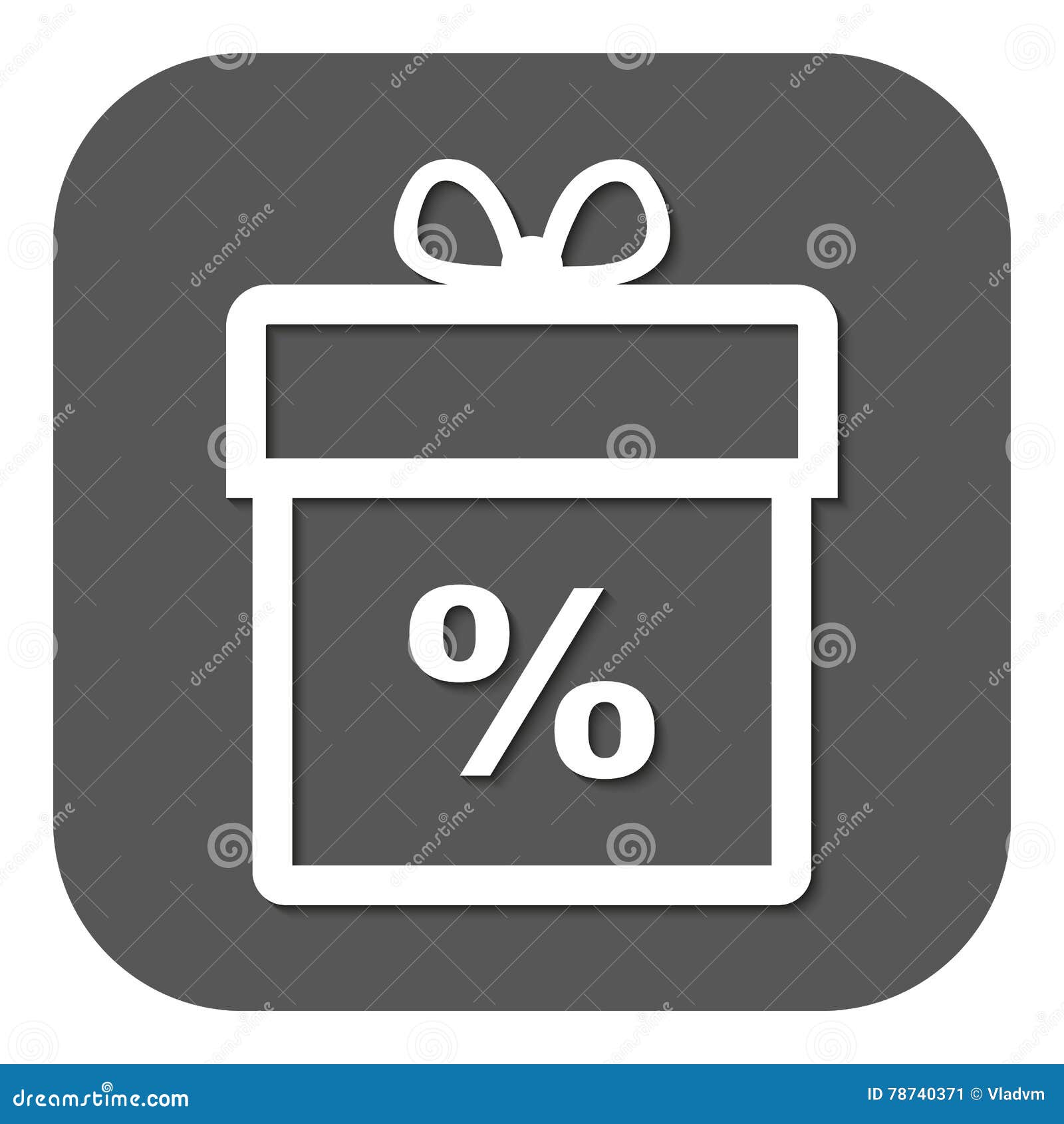 Gift Box Icon. Discount. Present Symbol Stock Vector - Illustration of ...