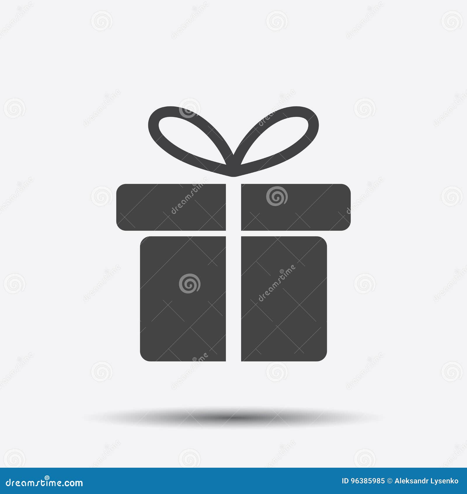 Gift Box Icon. Flat Vector Illustration on White Background. Stock ...