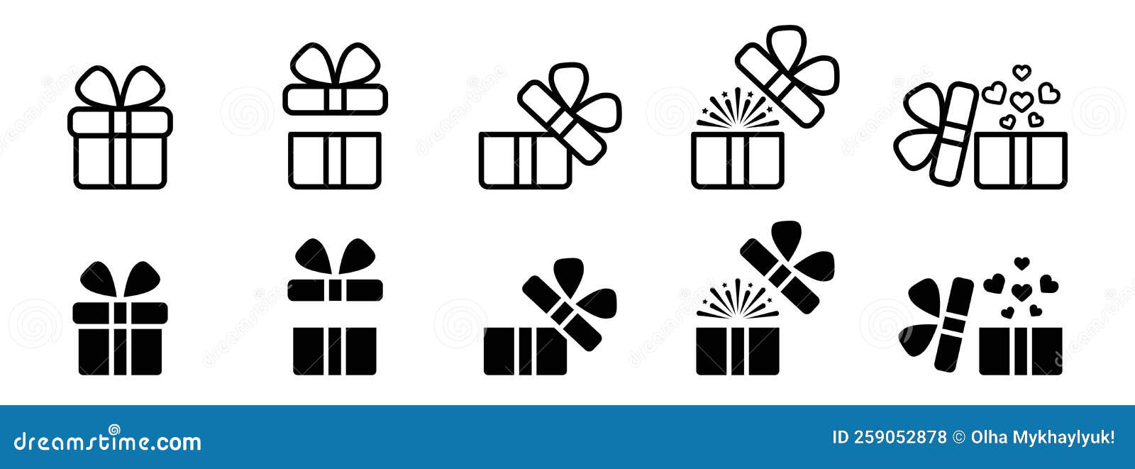 Gift Box Icon. Present Symbol. Christmas Box. Surprise with Gift Box in ...