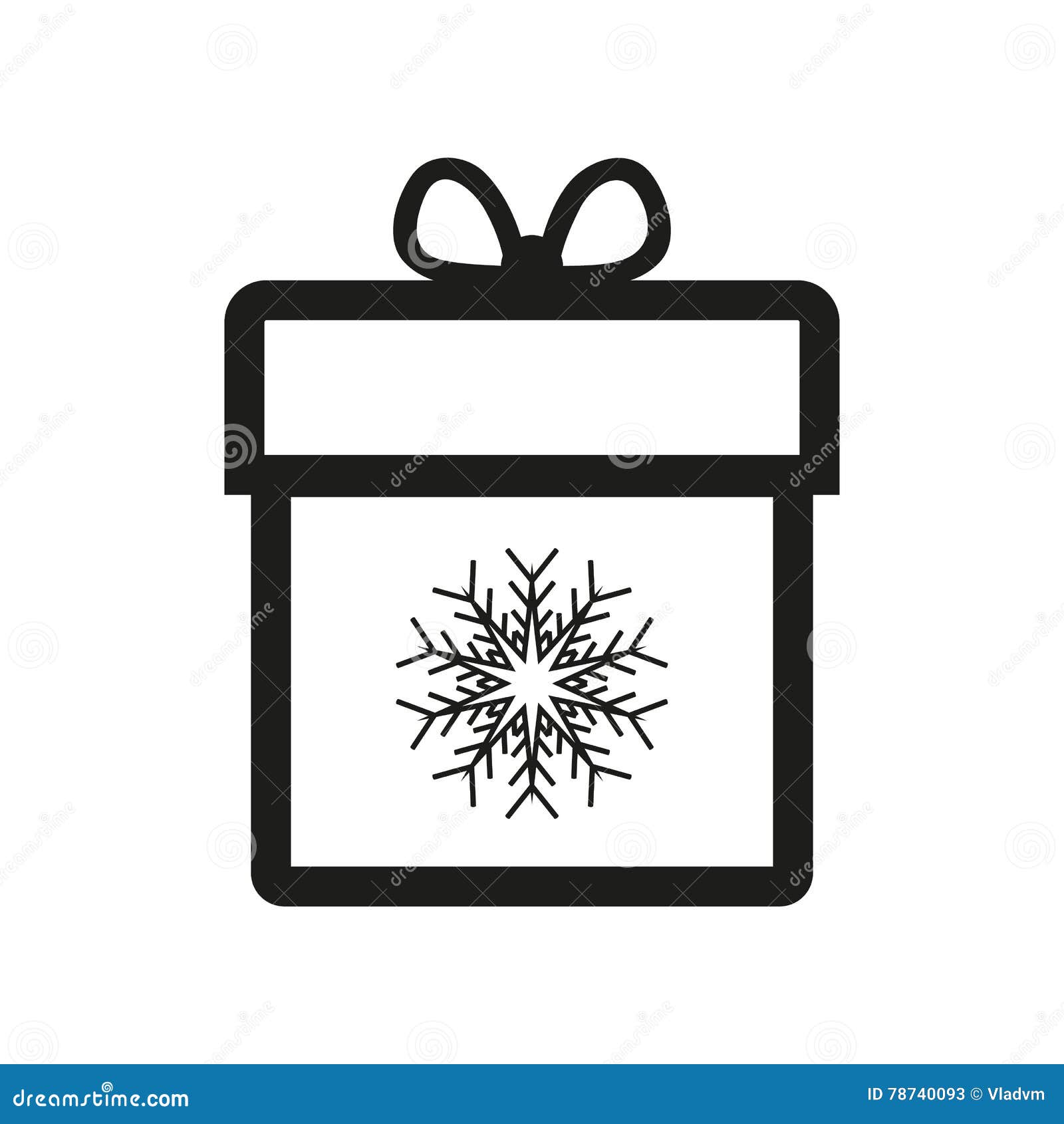 Gift Box Icon. Present Symbol. Flat. Stock Vector - Illustration of ...
