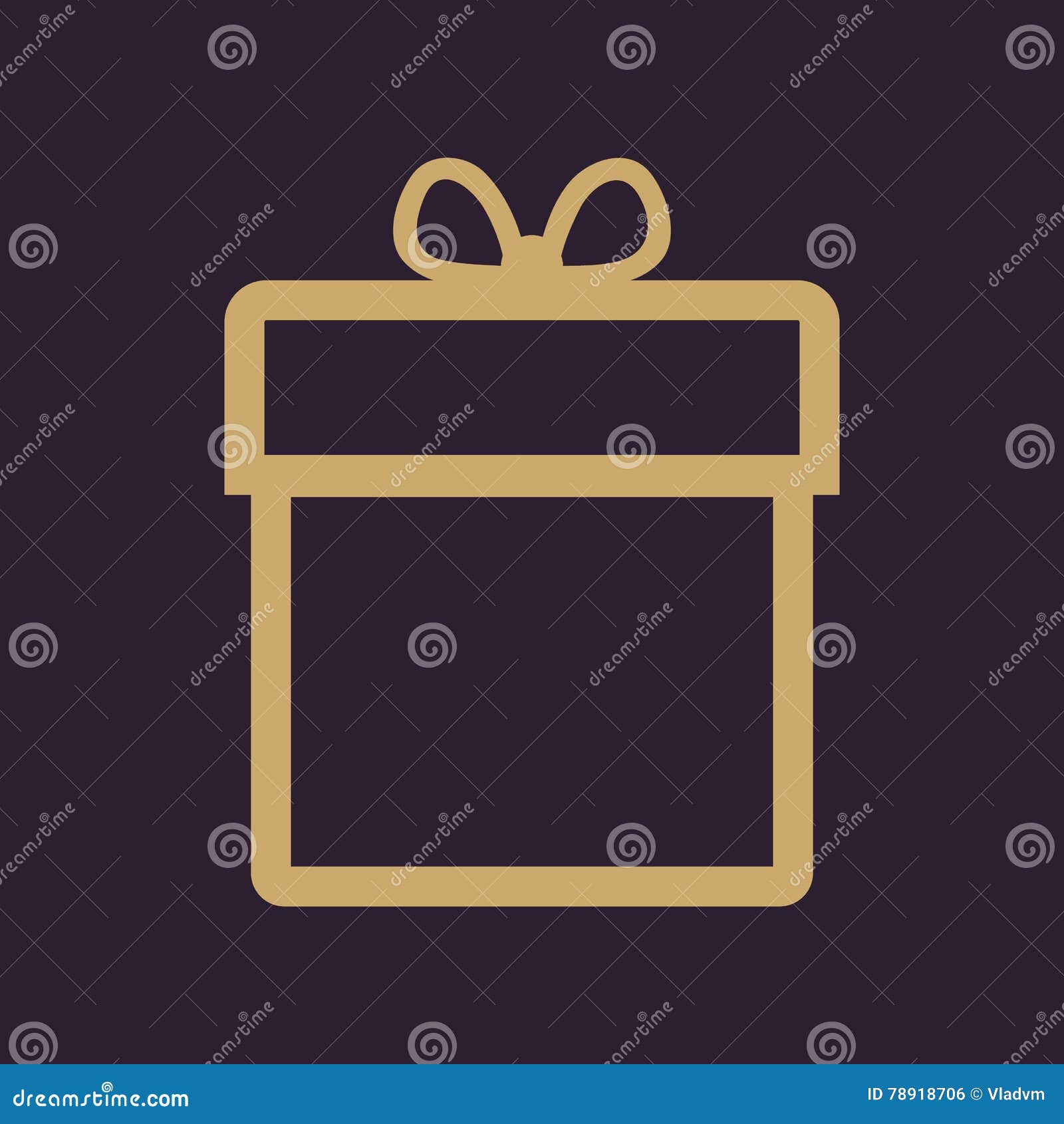 Gift Box Icon. Present Symbol Stock Vector - Illustration of object ...