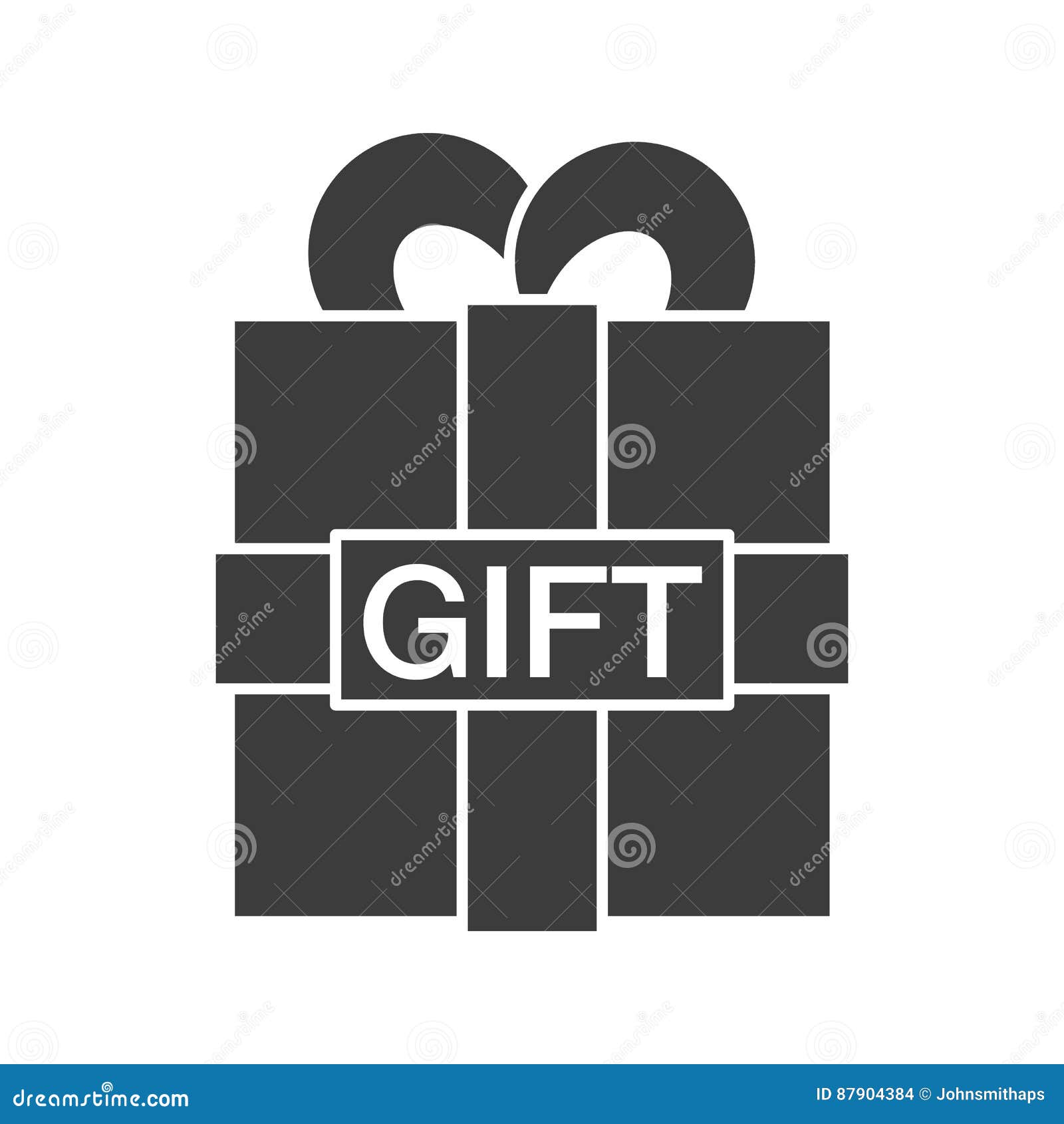 Gift Box Icon. Silhouette Symbol. Negative Space. Vector Isolated ...