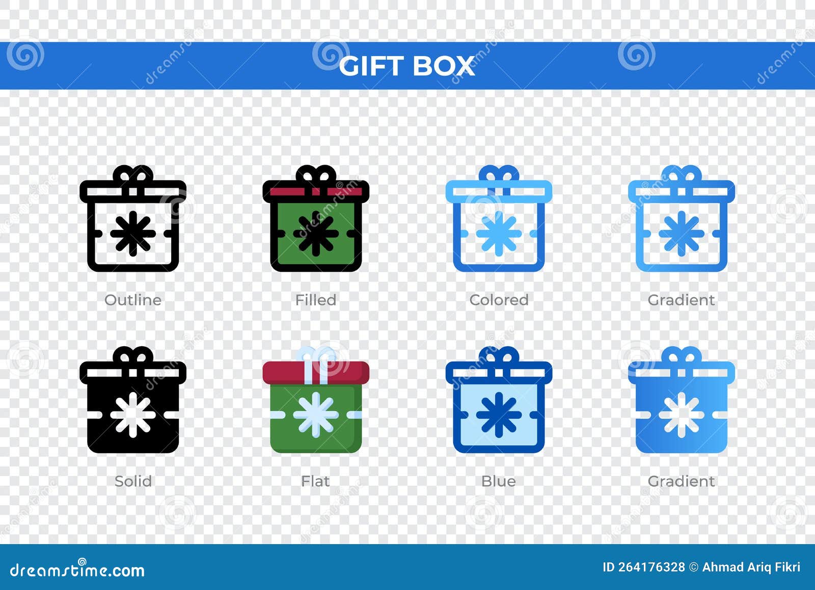 Gift Box Icons in Different Style. Gift Box Icons Set. Holiday Symbol ...