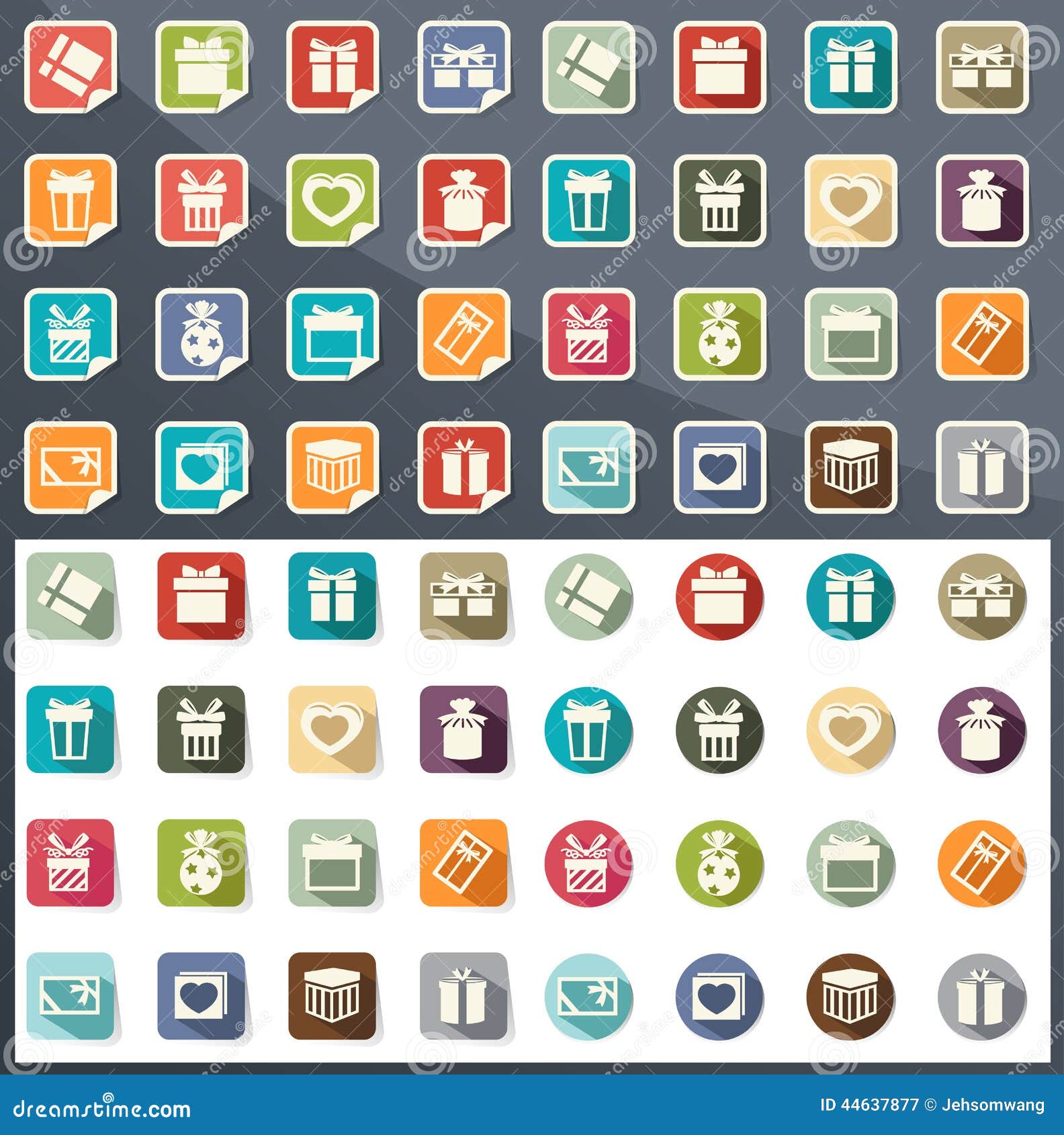 Gift box icons vector stock vector. Illustration of holiday - 44637877