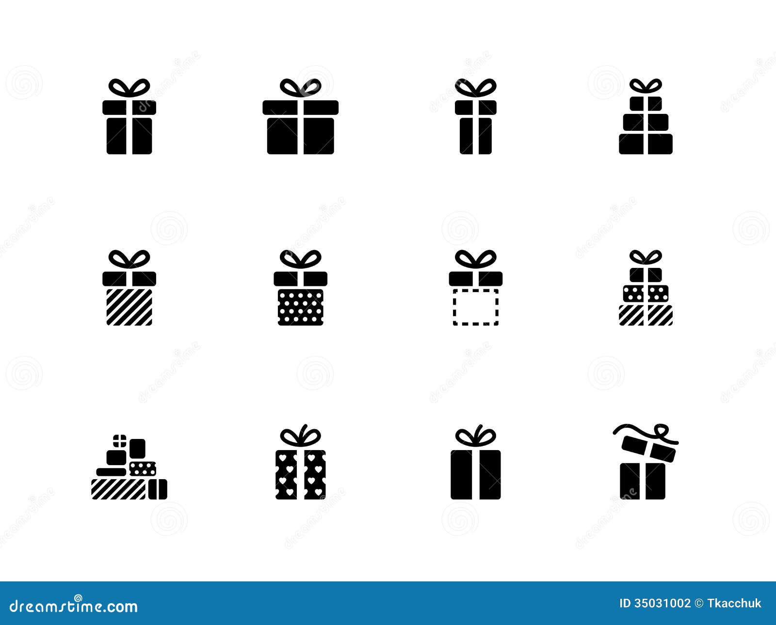 Gift Box Icons On White Background. Vector Illustration | CartoonDealer ...