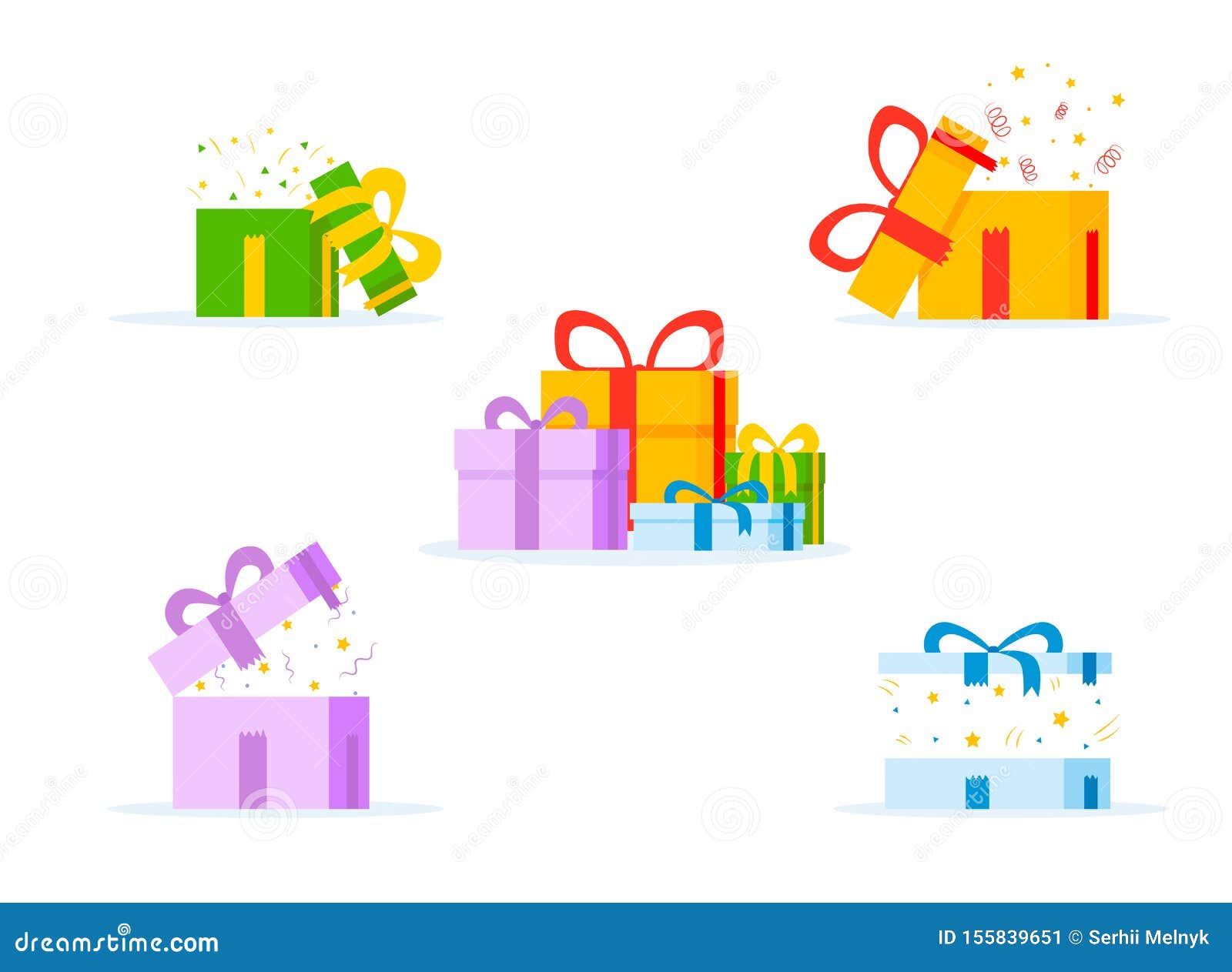 Surprise Gift, Vector Illustration Stock Vector - Illustration of flat ...