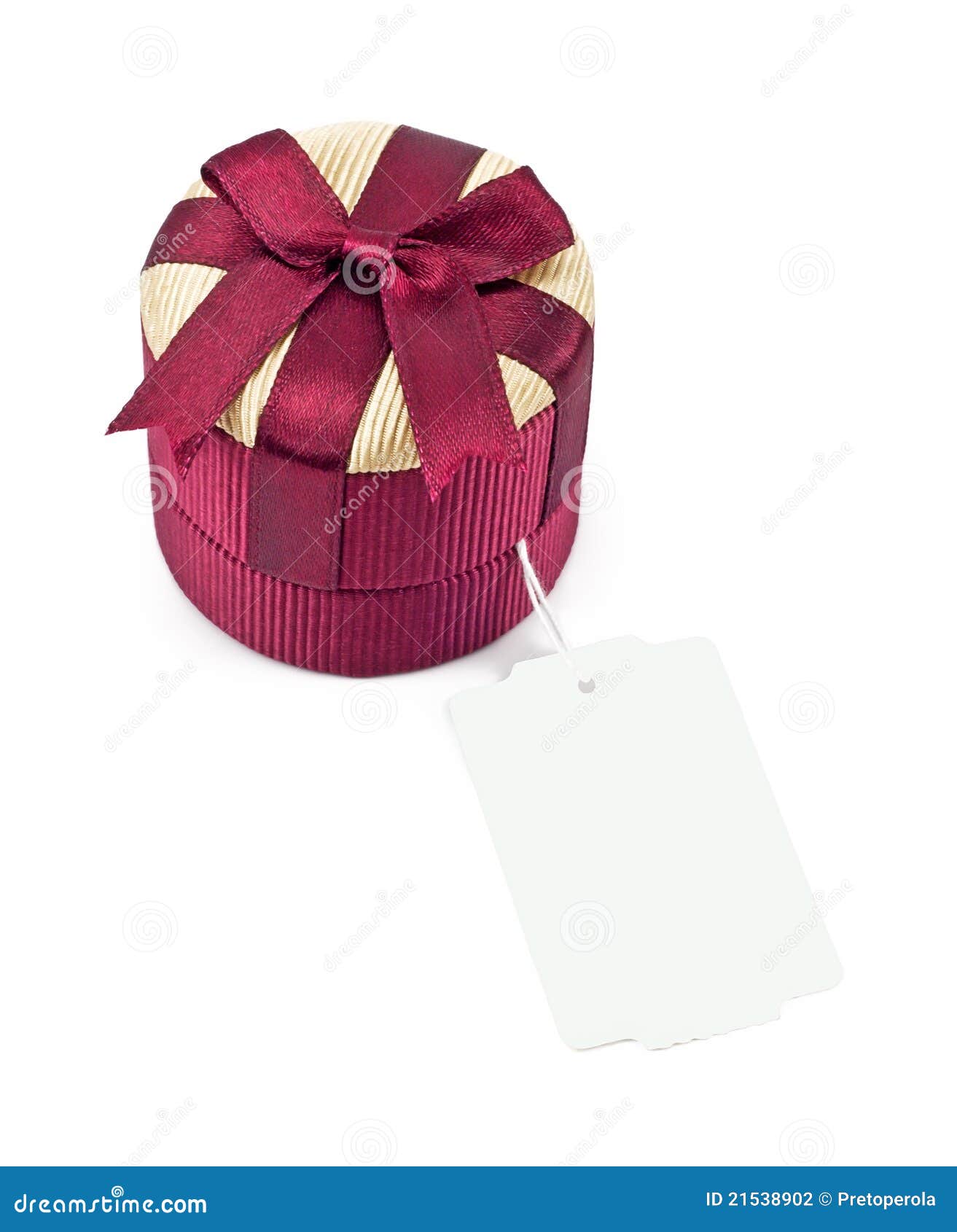 Gift box with a label stock photo. Image of festive, paper - 21538902